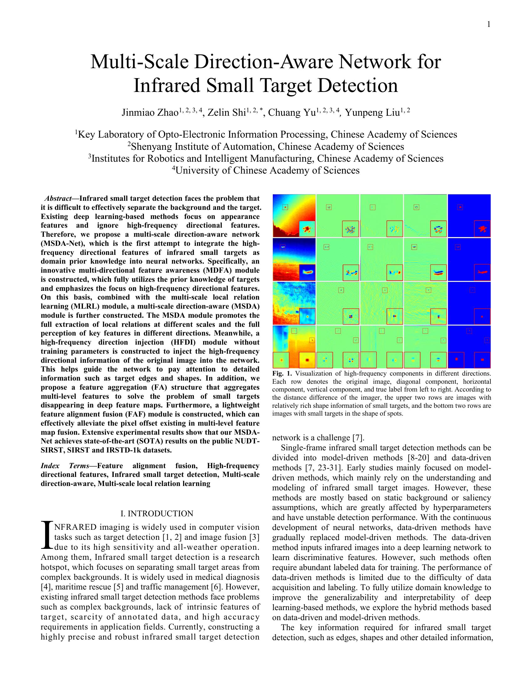 Multi-Scale Direction-Aware Network for Infrared Small Target Detection - 智源社区论文