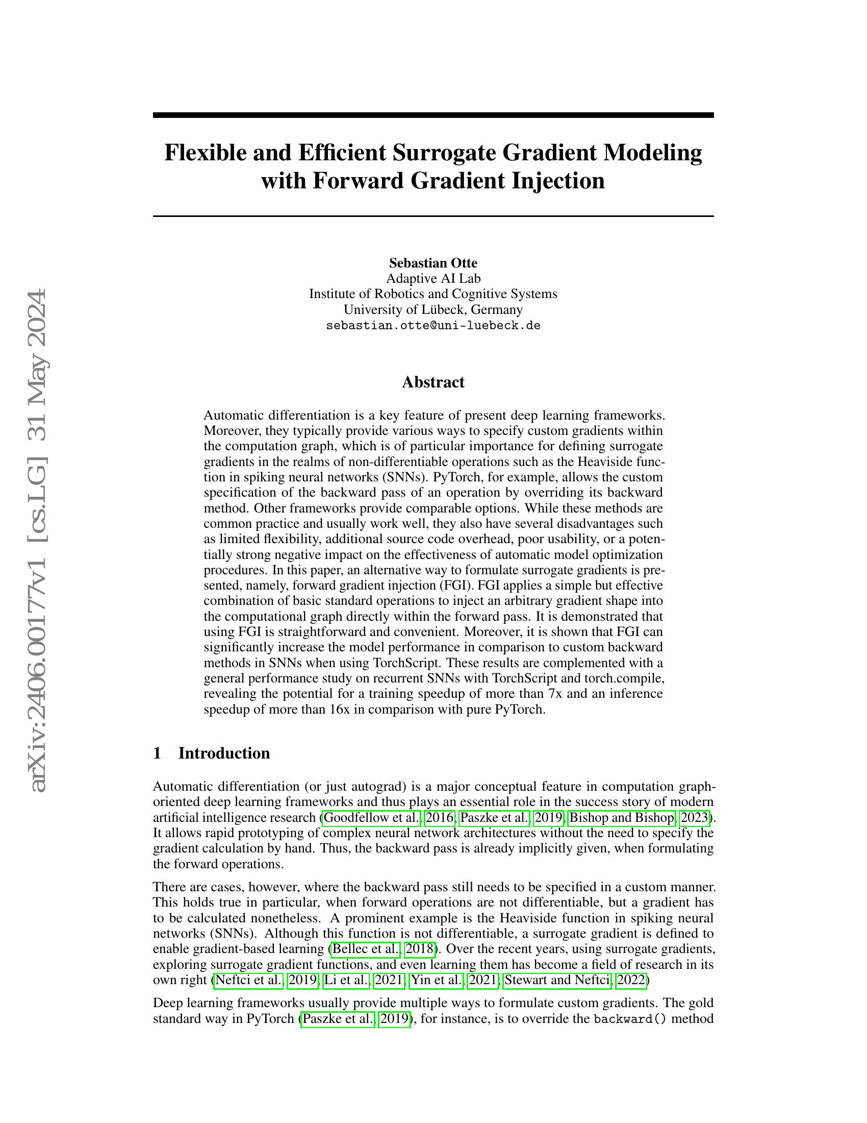 Flexible and Efficient Surrogate Gradient Modeling with Forward ...