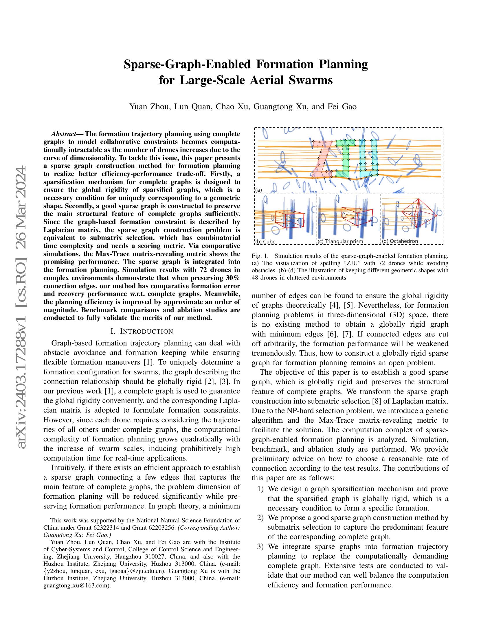 Sparse-Graph-Enabled Formation Planning for Large-Scale Aerial Swarms ...