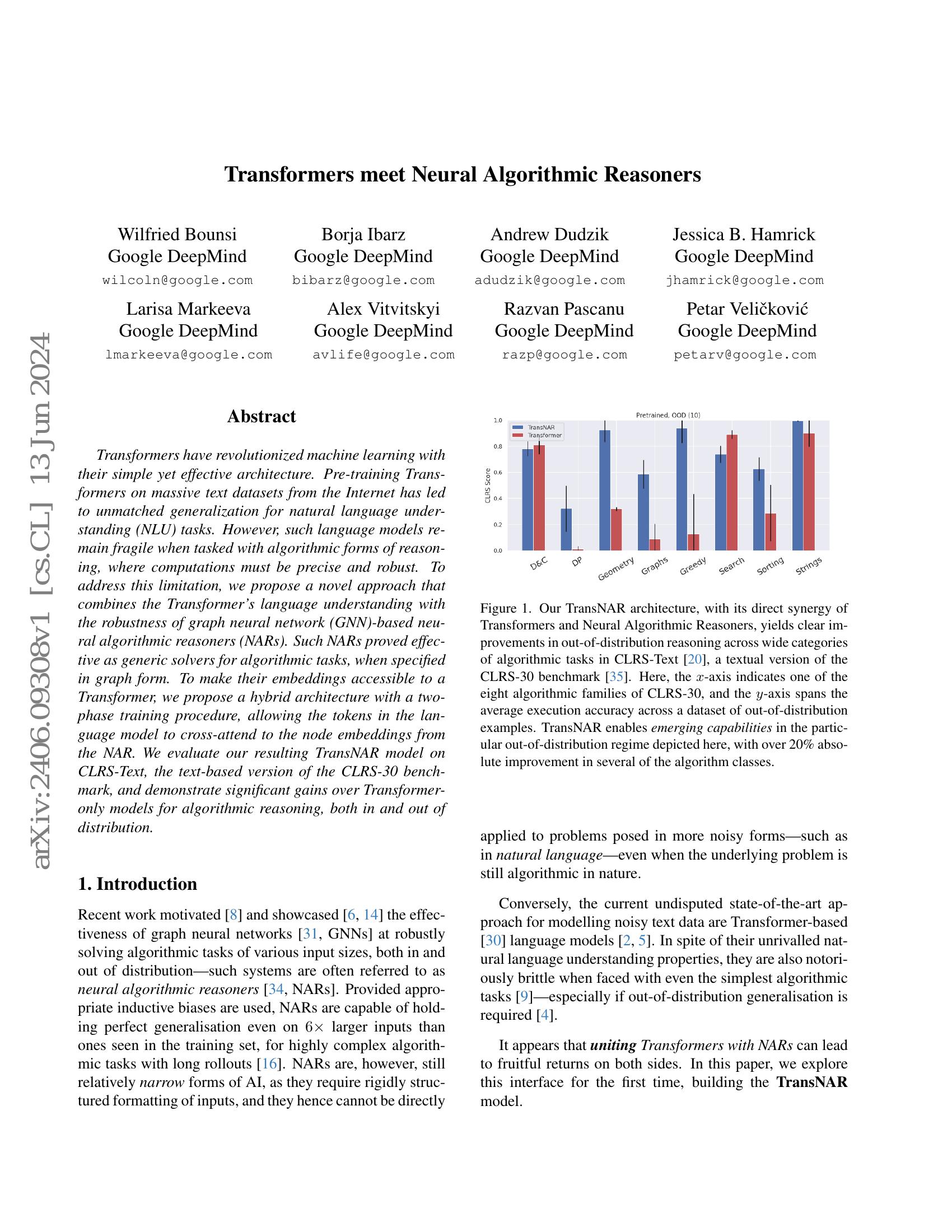 Transformers meet Neural Algorithmic Reasoners - 智源社区论文