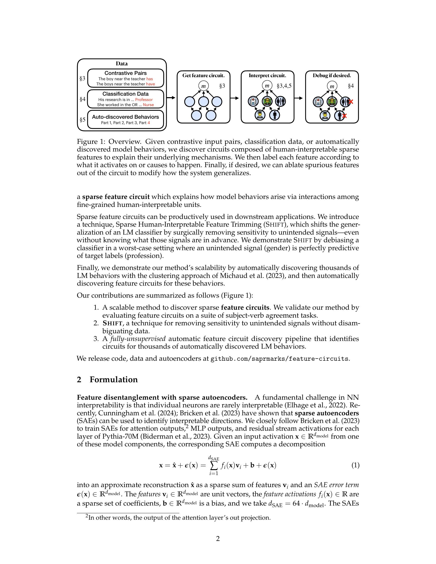Sparse Feature Circuits: Discovering and Editing Interpretable Causal Graphs in Language Models ...