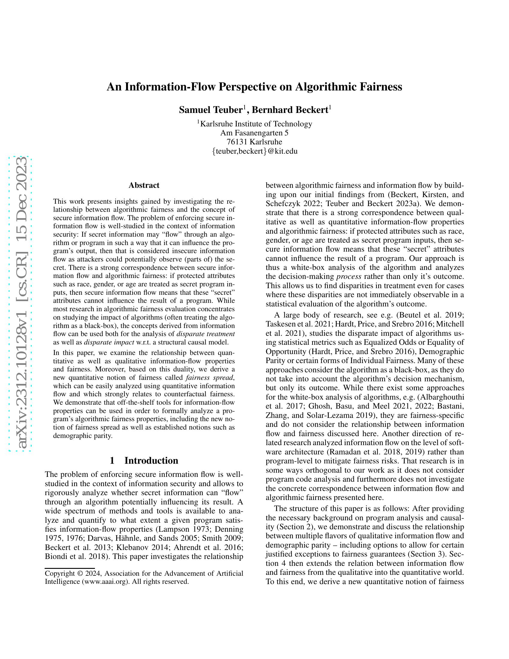 An Information-Flow Perspective on Algorithmic Fairness - 智源社区论文