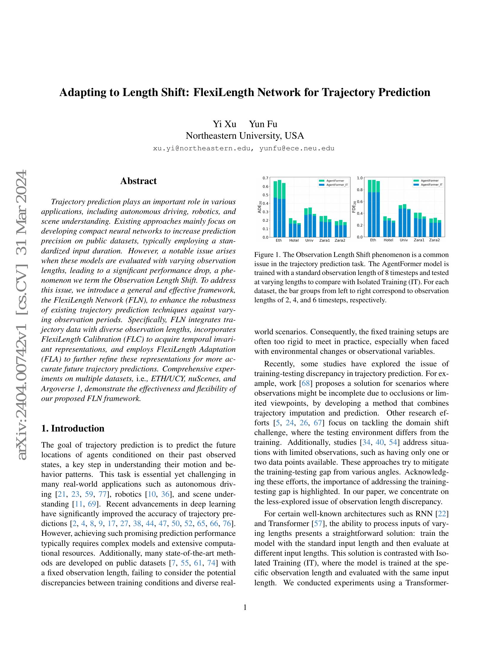 Adapting to Length Shift: FlexiLength Network for Trajectory Prediction - 智源社区论文