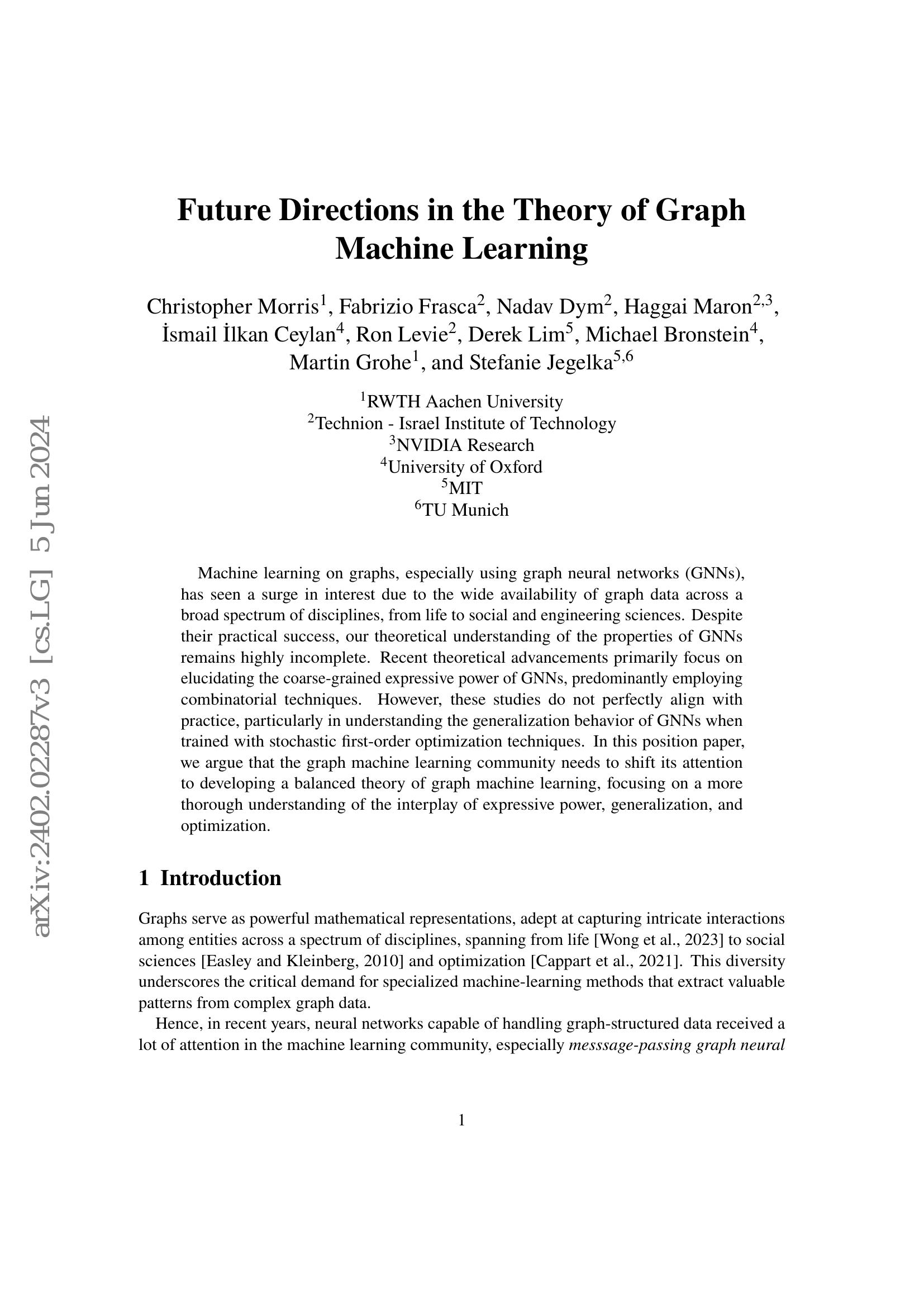 Future Directions in the Theory of Graph Machine Learning - 智源社区论文