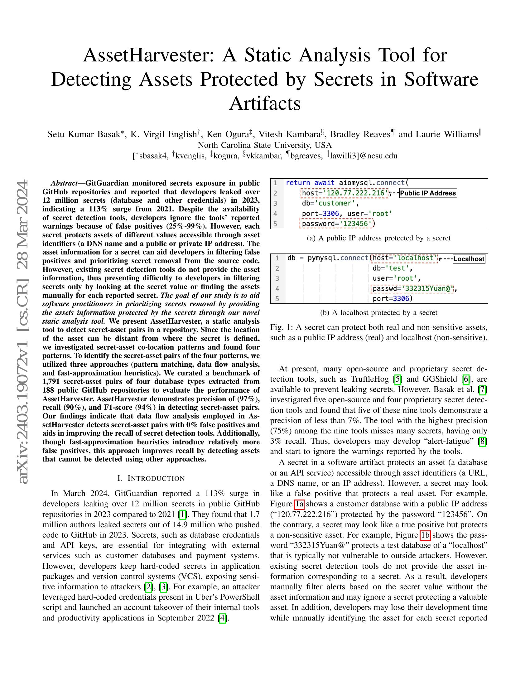 AssetHarvester: A Static Analysis Tool for Detecting Assets Protected ...