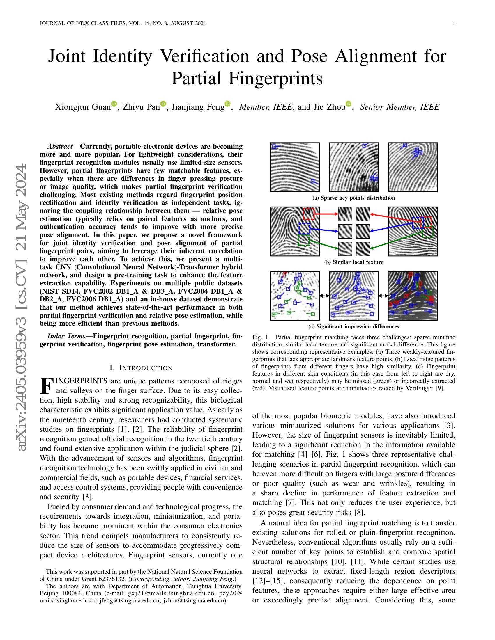 Joint Identity Verification and Pose Alignment for Partial Fingerprints ...