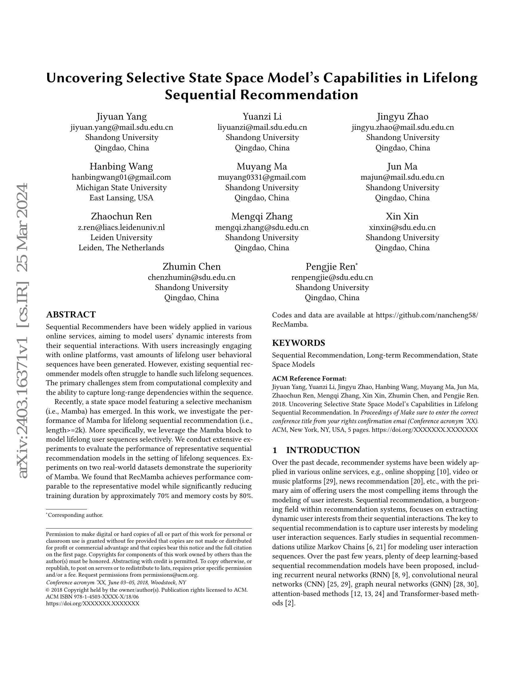 Uncovering Selective State Space Model's Capabilities in Lifelong ...