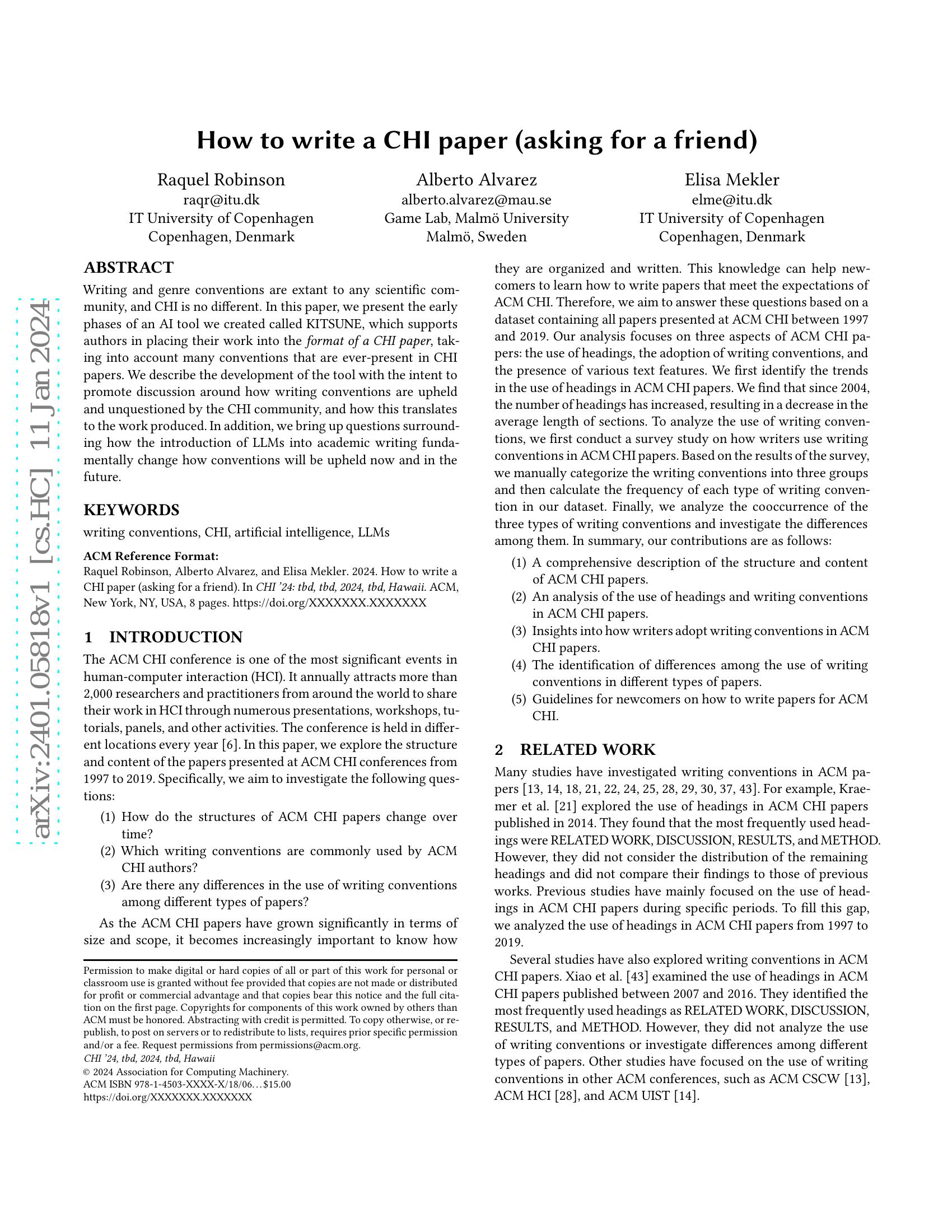 How to write a CHI paper (asking for a friend) - 智源社区论文