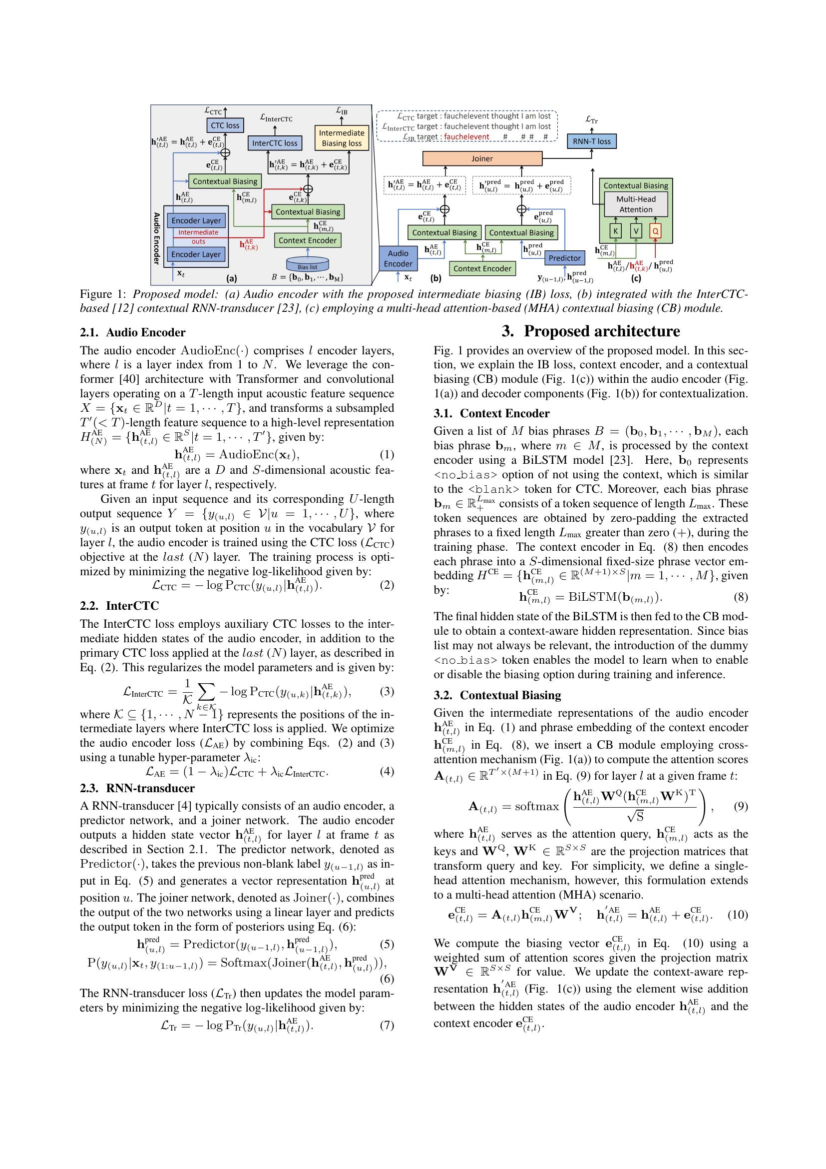 Contextualized End-to-end Automatic Speech Recognition with Intermediate Biasing Loss - 智源社区论文