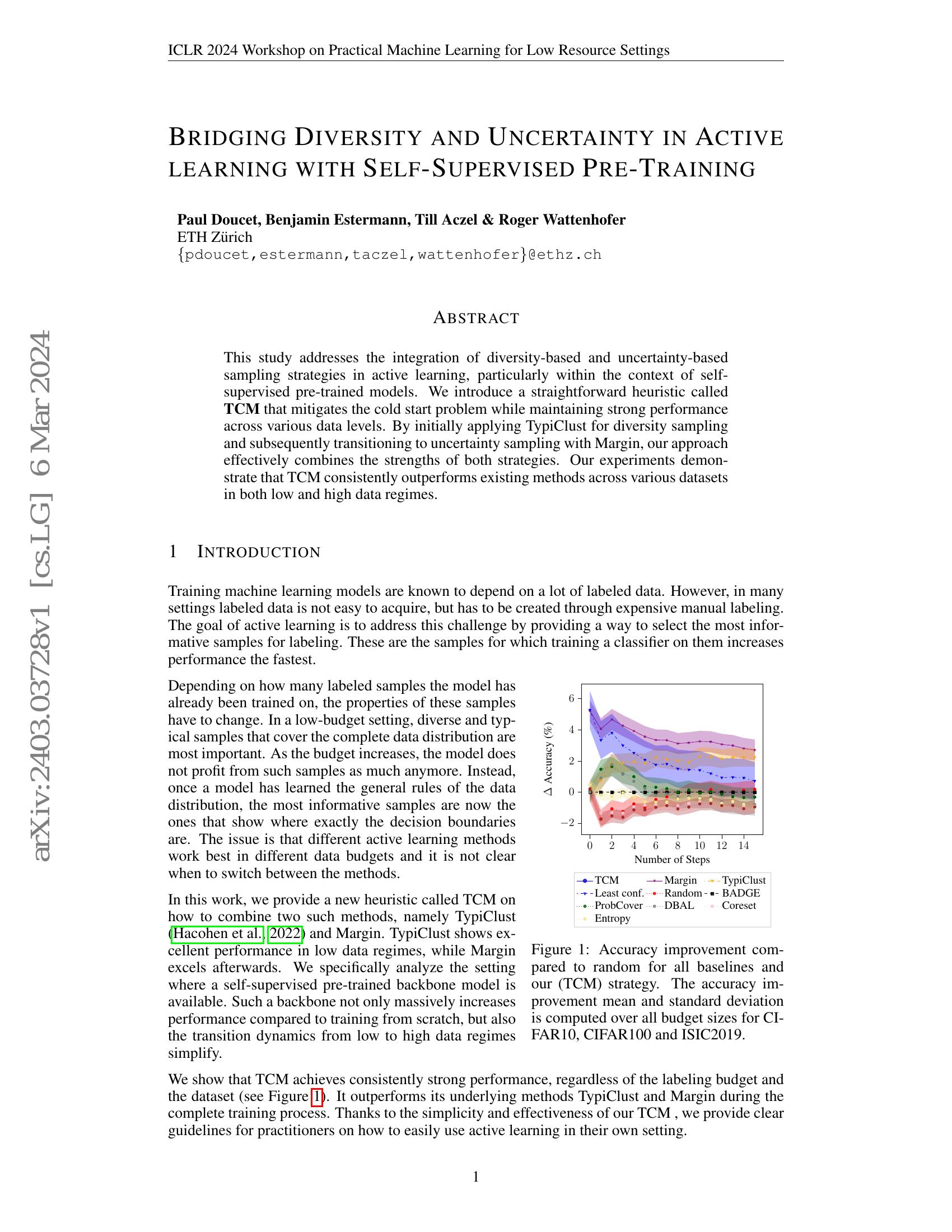 Bridging Diversity and Uncertainty in Active learning with Self-Supervised Pre-Training - 智源社区论文