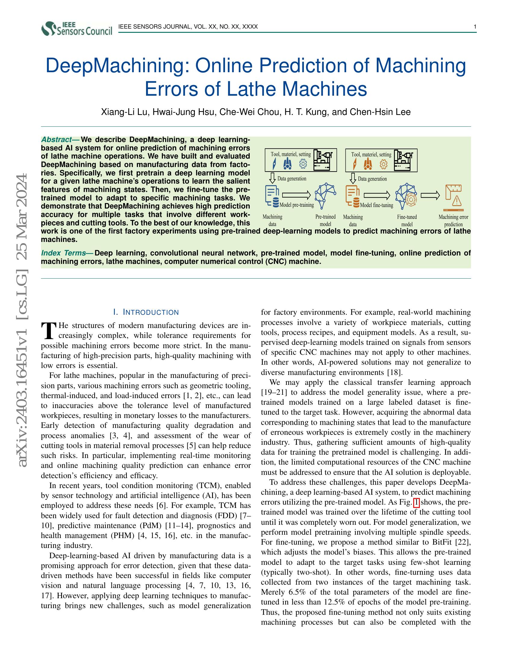 DeepMachining: Online Prediction of Machining Errors of Lathe Machines ...