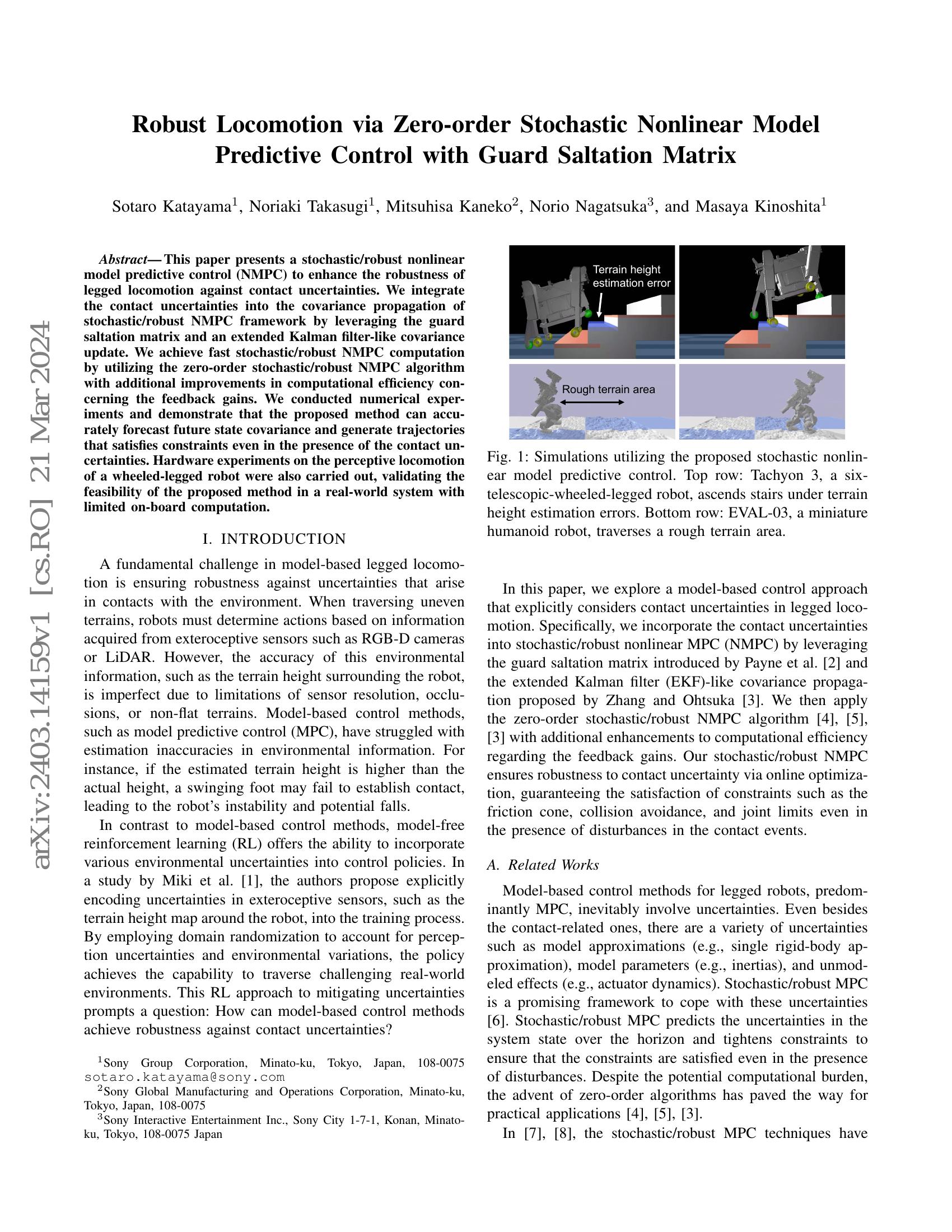 Robust Locomotion via Zero-order Stochastic Nonlinear Model Predictive Control with Guard ...