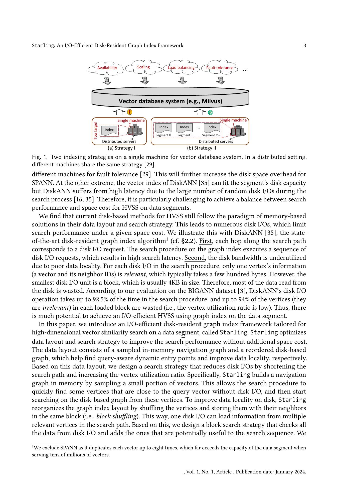Starling: An I/O-Efficient Disk-Resident Graph Index Framework for High-Dimensional Vector ...