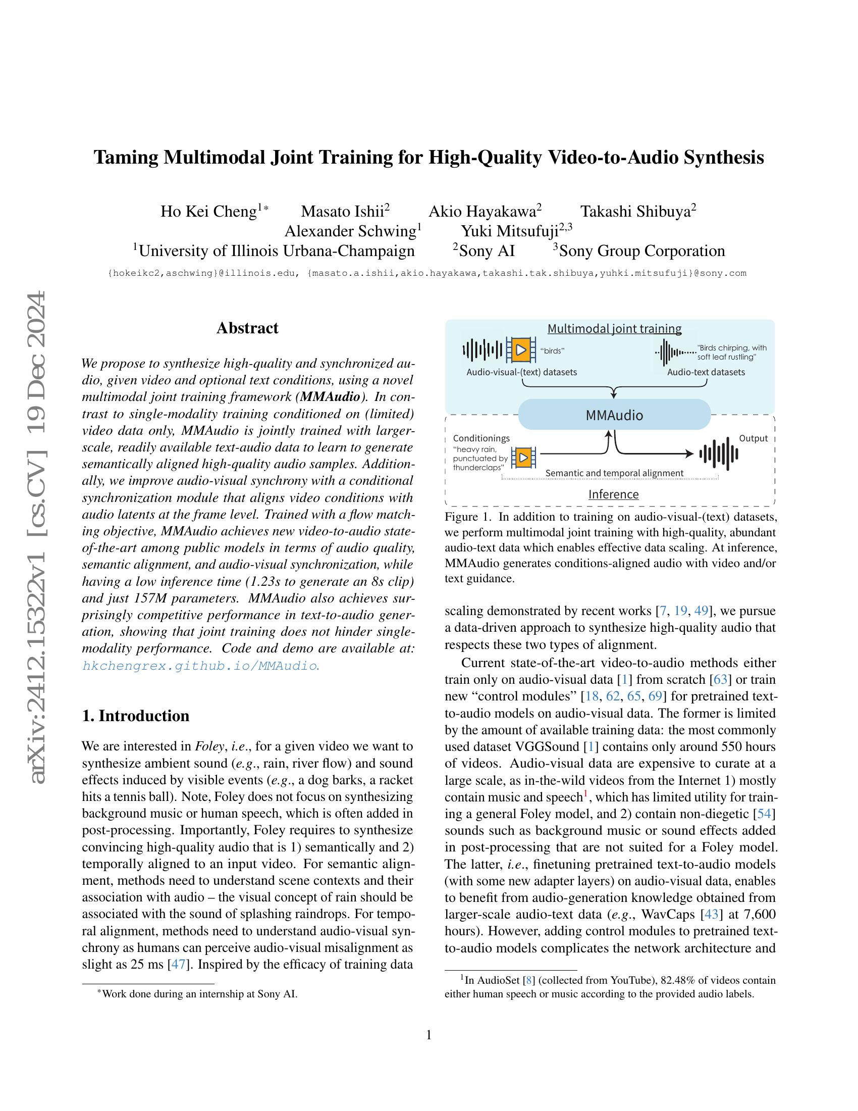 Taming Multimodal Joint Training for High-Quality Video-to-Audio ...