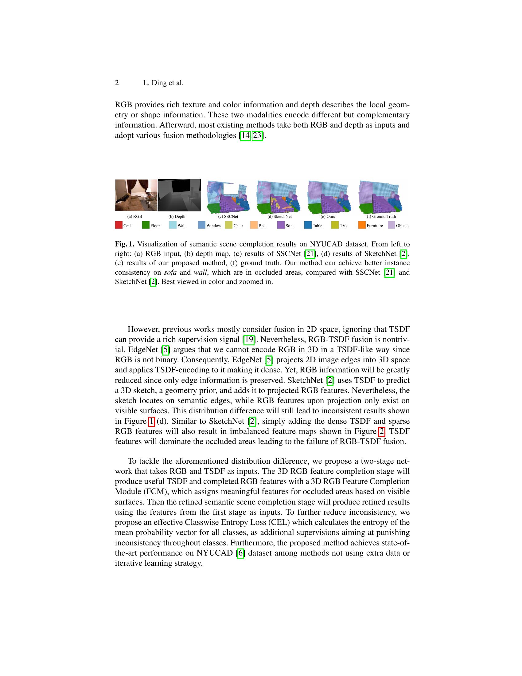 Towards Balanced RGB-TSDF Fusion for Consistent Semantic Scene Completion by 3D RGB Feature ...