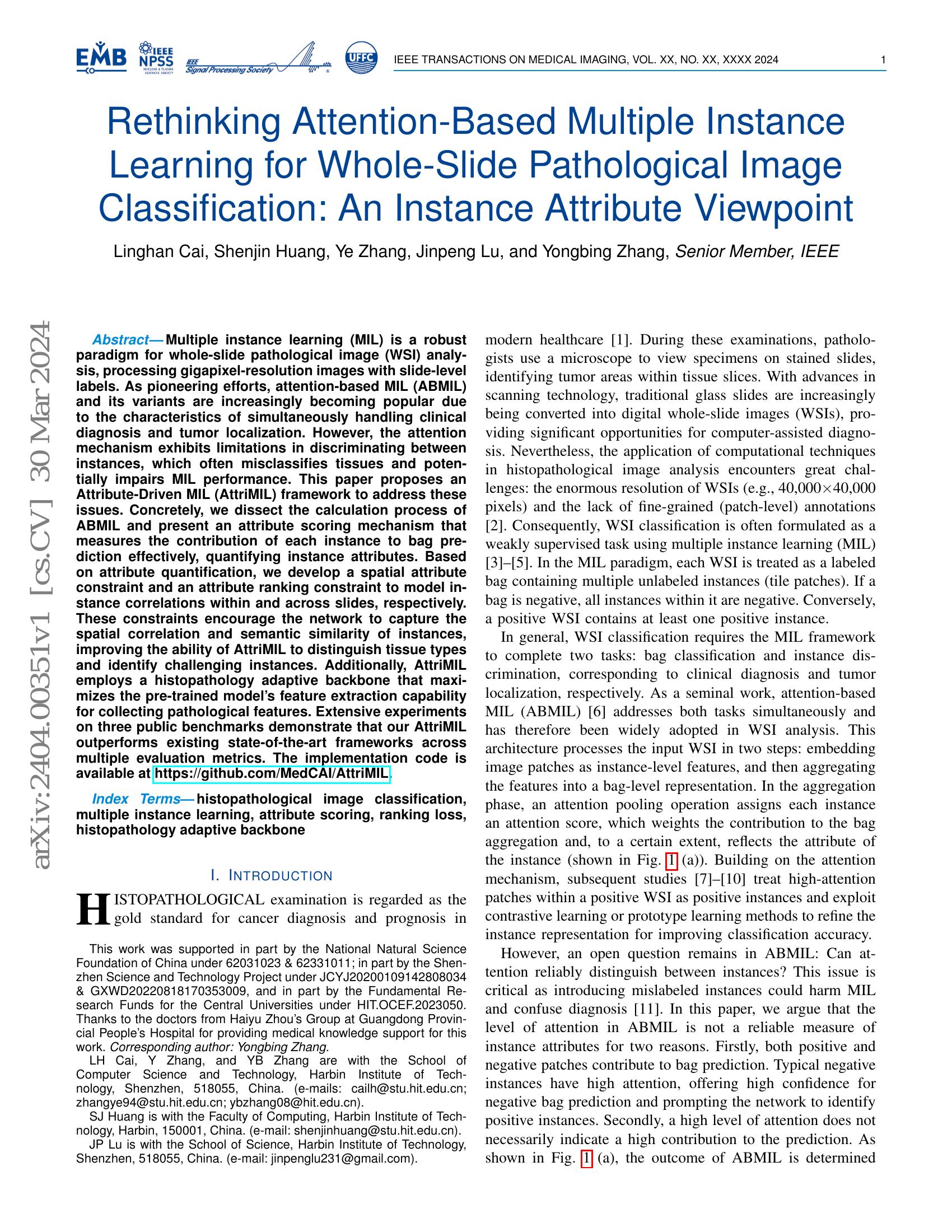 Rethinking Attention-Based Multiple Instance Learning for Whole-Slide Pathological Image ...