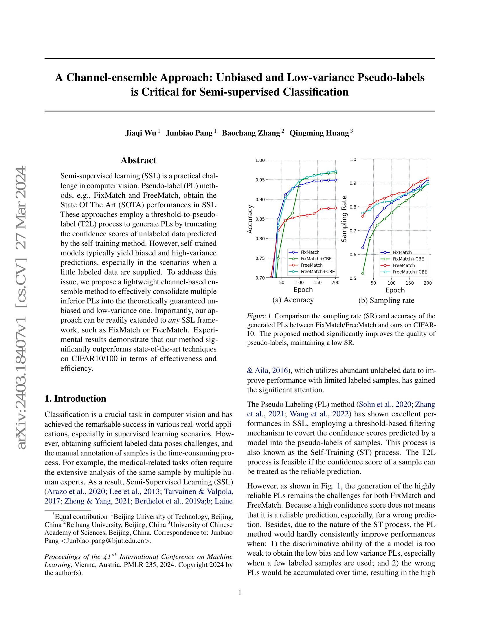 A Channel-ensemble Approach: Unbiased and Low-variance Pseudo-labels is ...