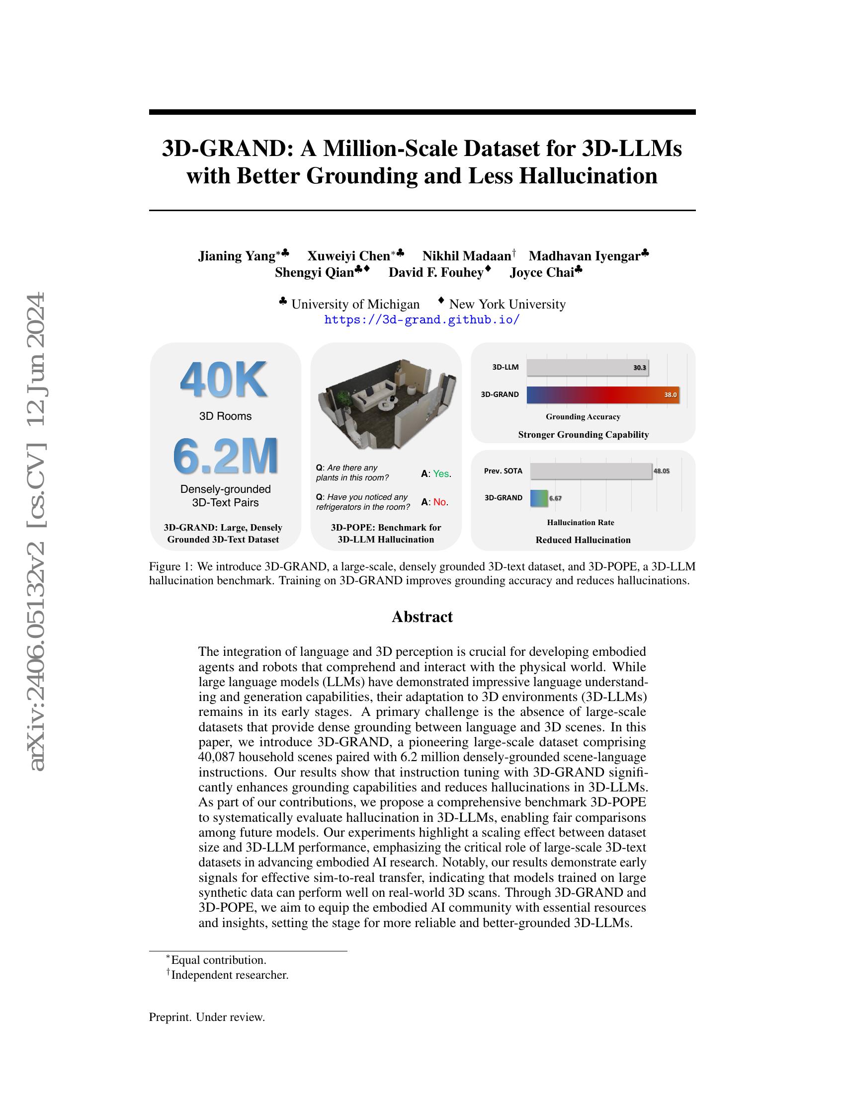 3D-GRAND: A Million-Scale Dataset for 3D-LLMs with Better Grounding and ...