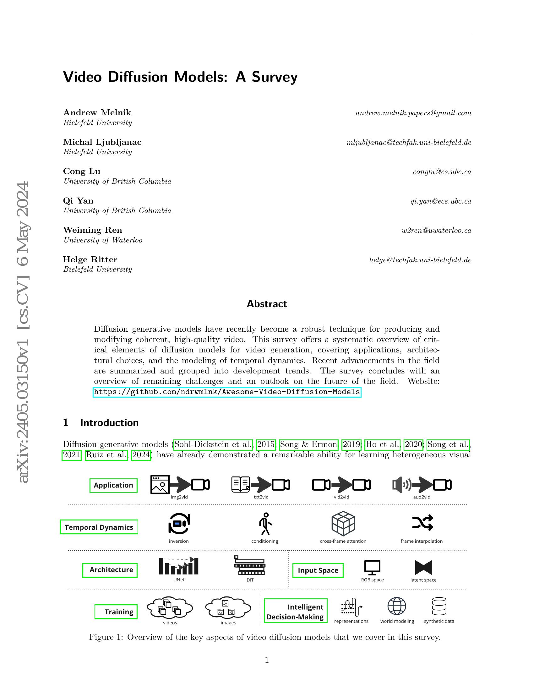 Video Diffusion Models: A Survey - 智源社区论文