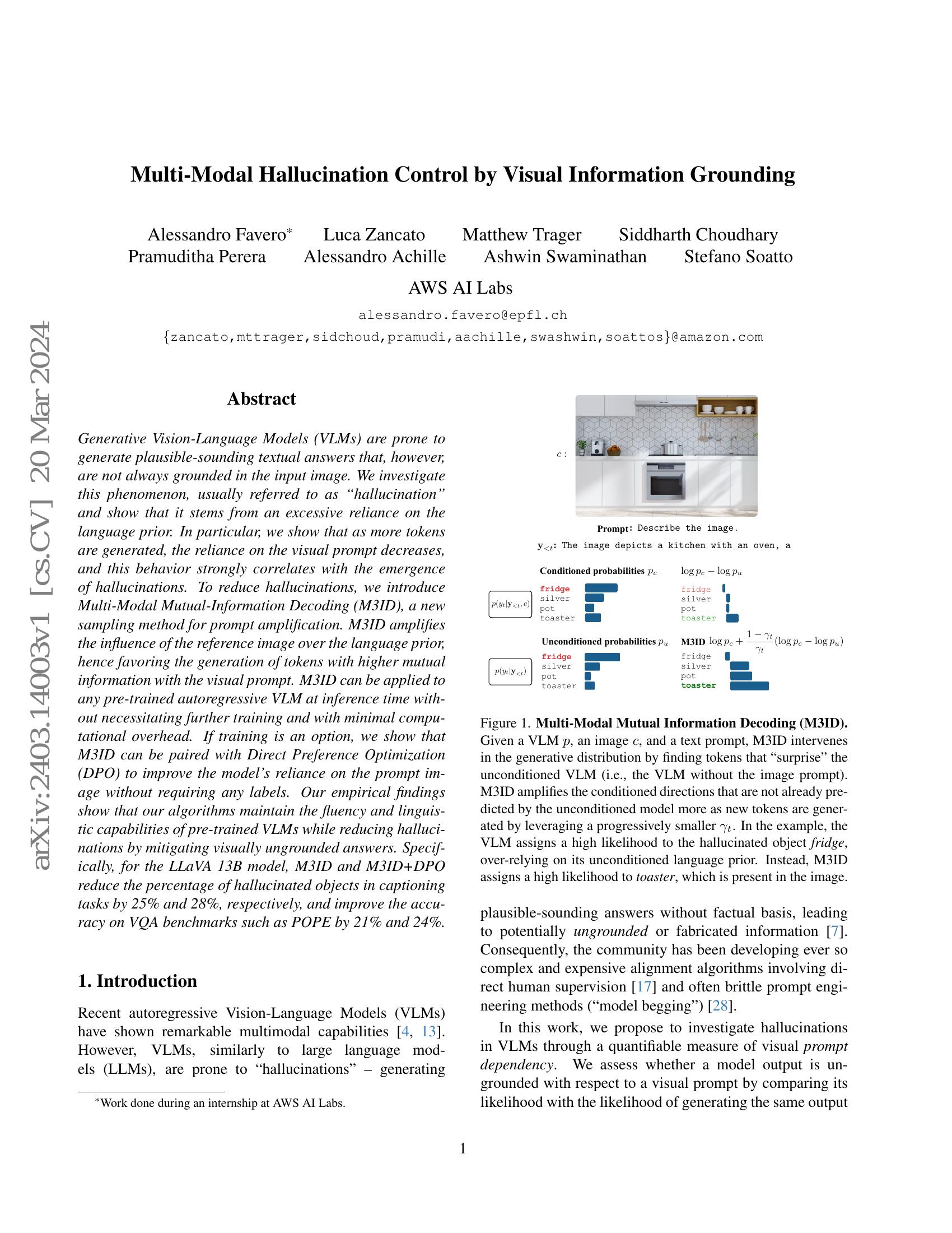 Multi-Modal Hallucination Control by Visual Information Grounding - 智源社区论文
