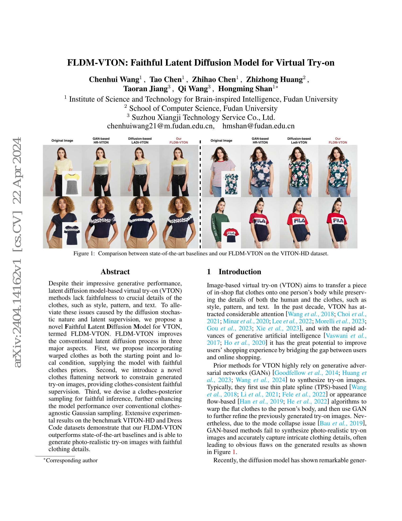 FLDM-VTON: Faithful Latent Diffusion Model for Virtual Try-on - 智源社区论文