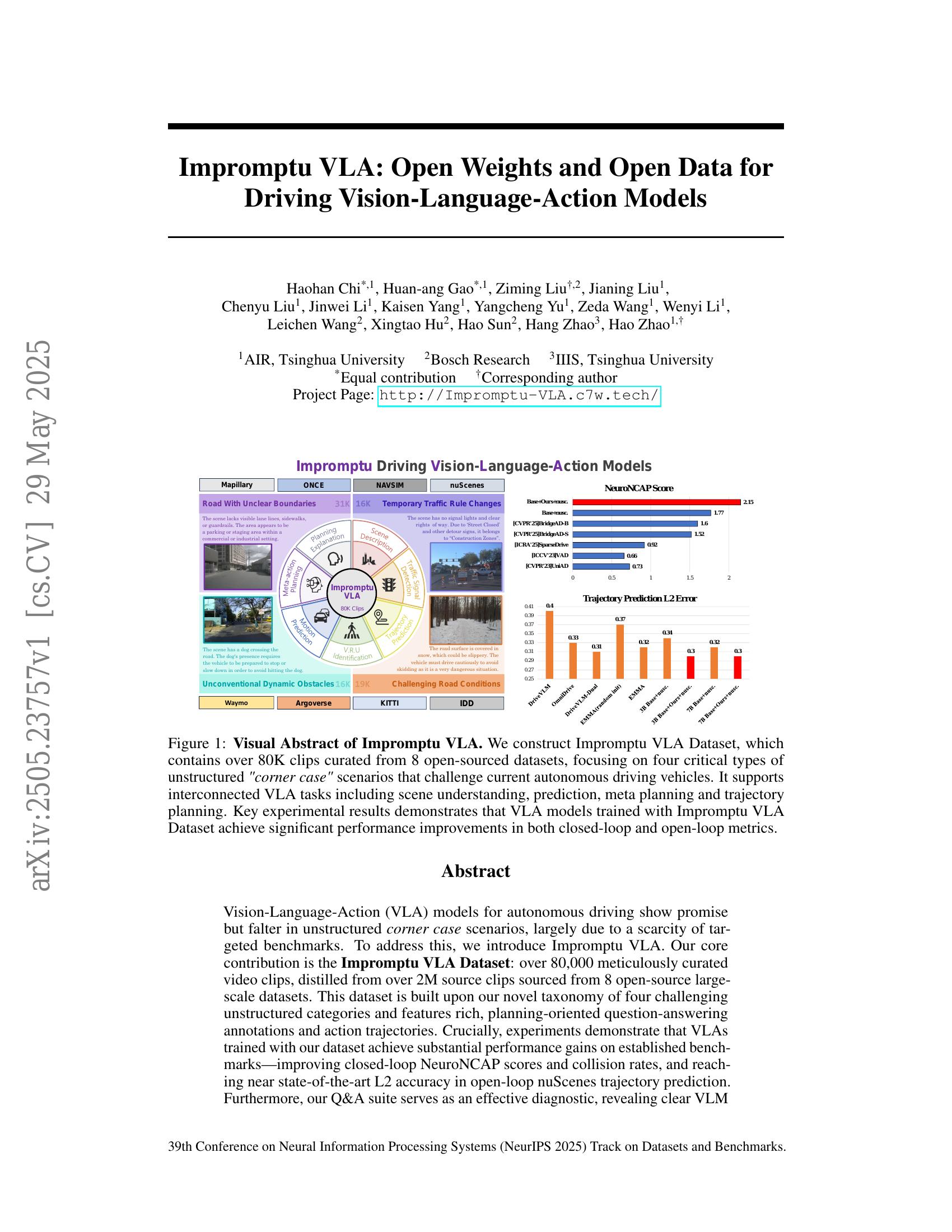 Impromptu VLA: Open Weights and Open Data for Driving Vision-Language ...