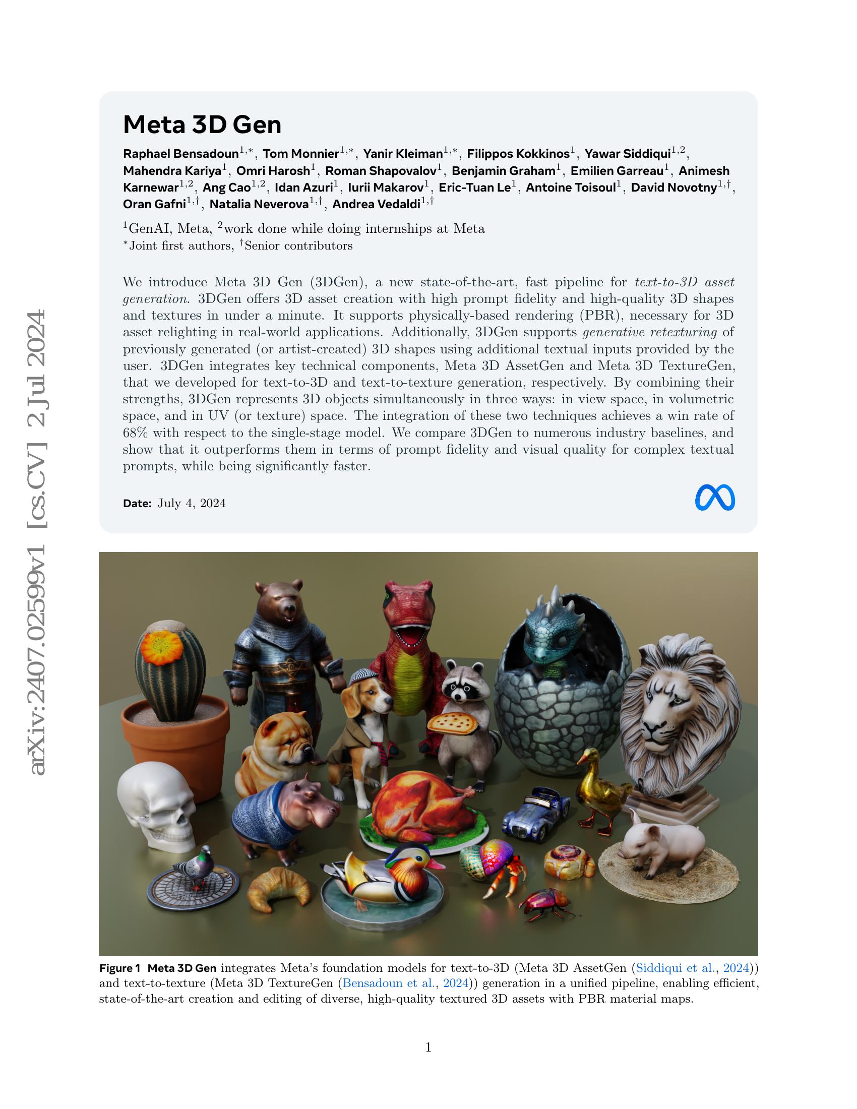Meta 3D Gen - 智源社区论文