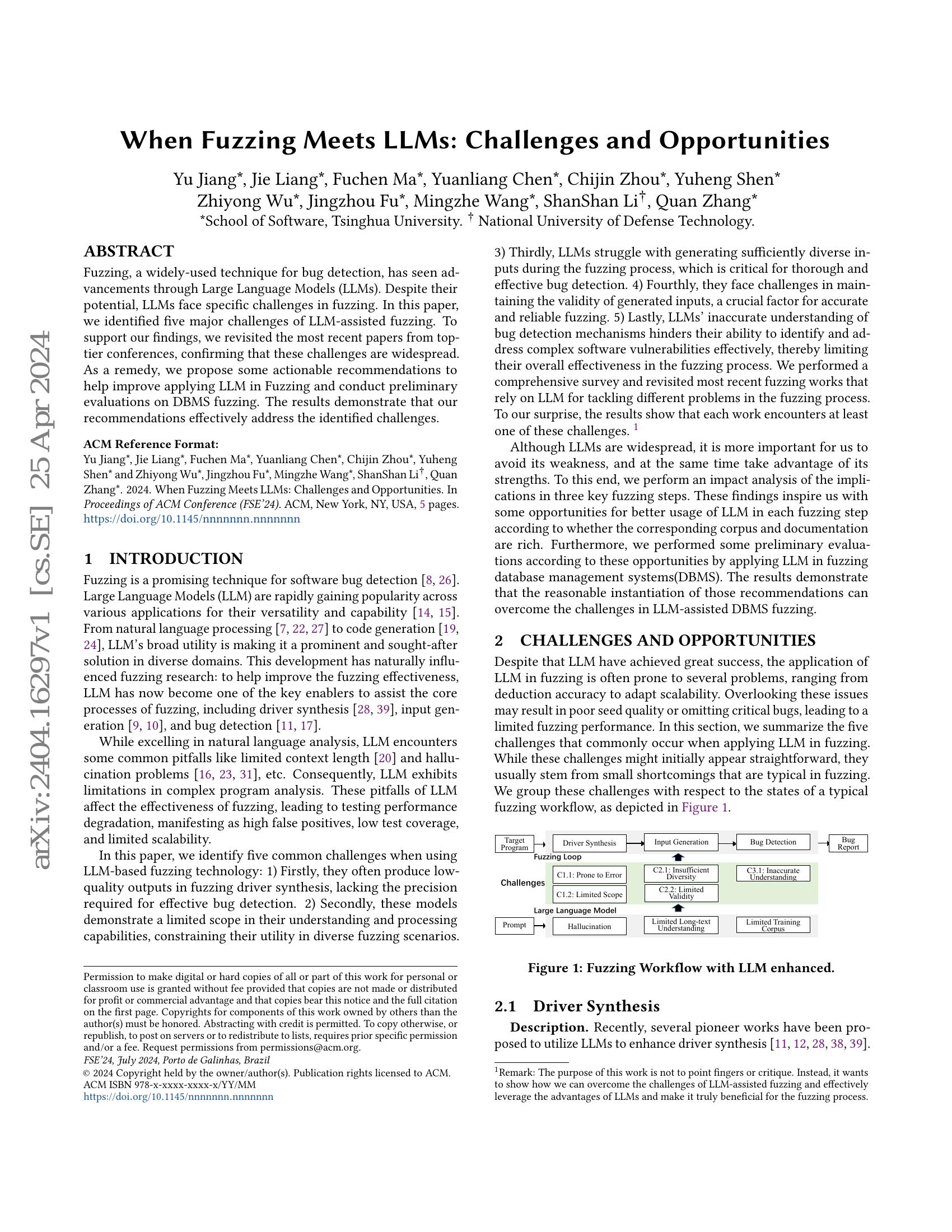 When Fuzzing Meets LLMs: Challenges and Opportunities - 智源社区论文