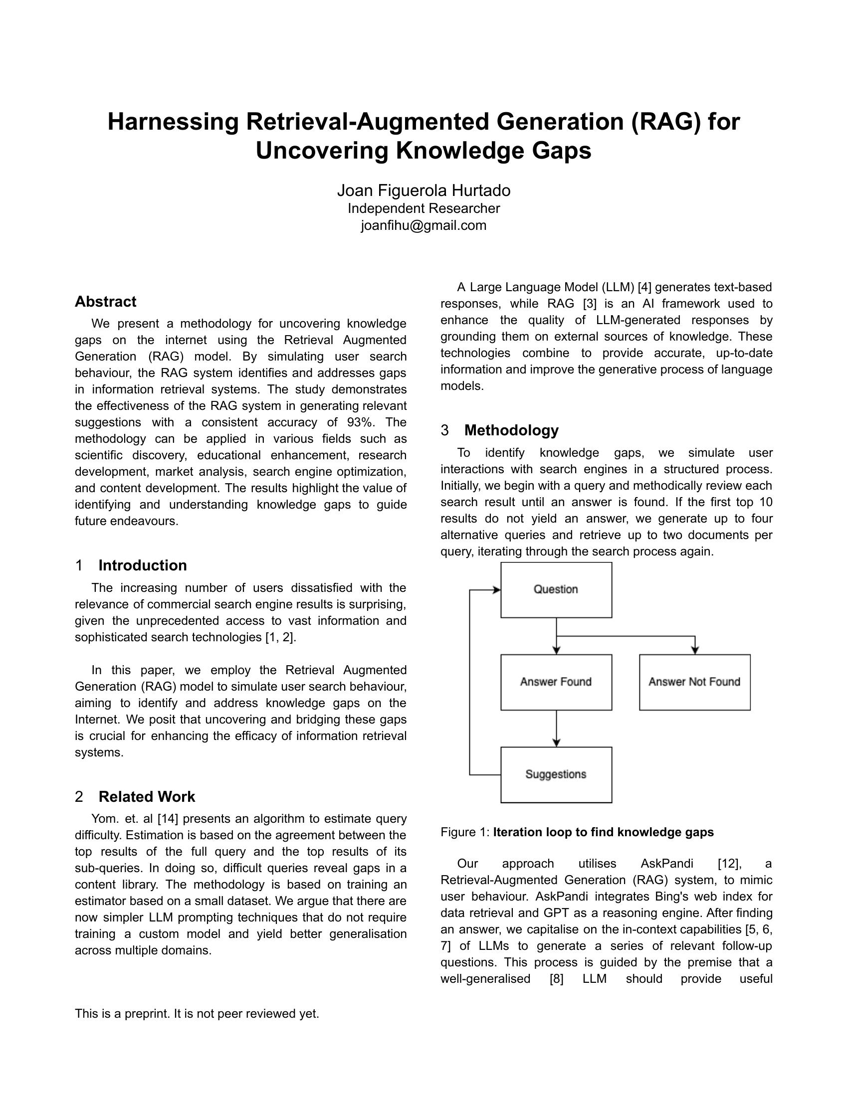 Harnessing Retrieval Augmented Generation Rag For Uncovering Knowledge Gaps 智源社区论文