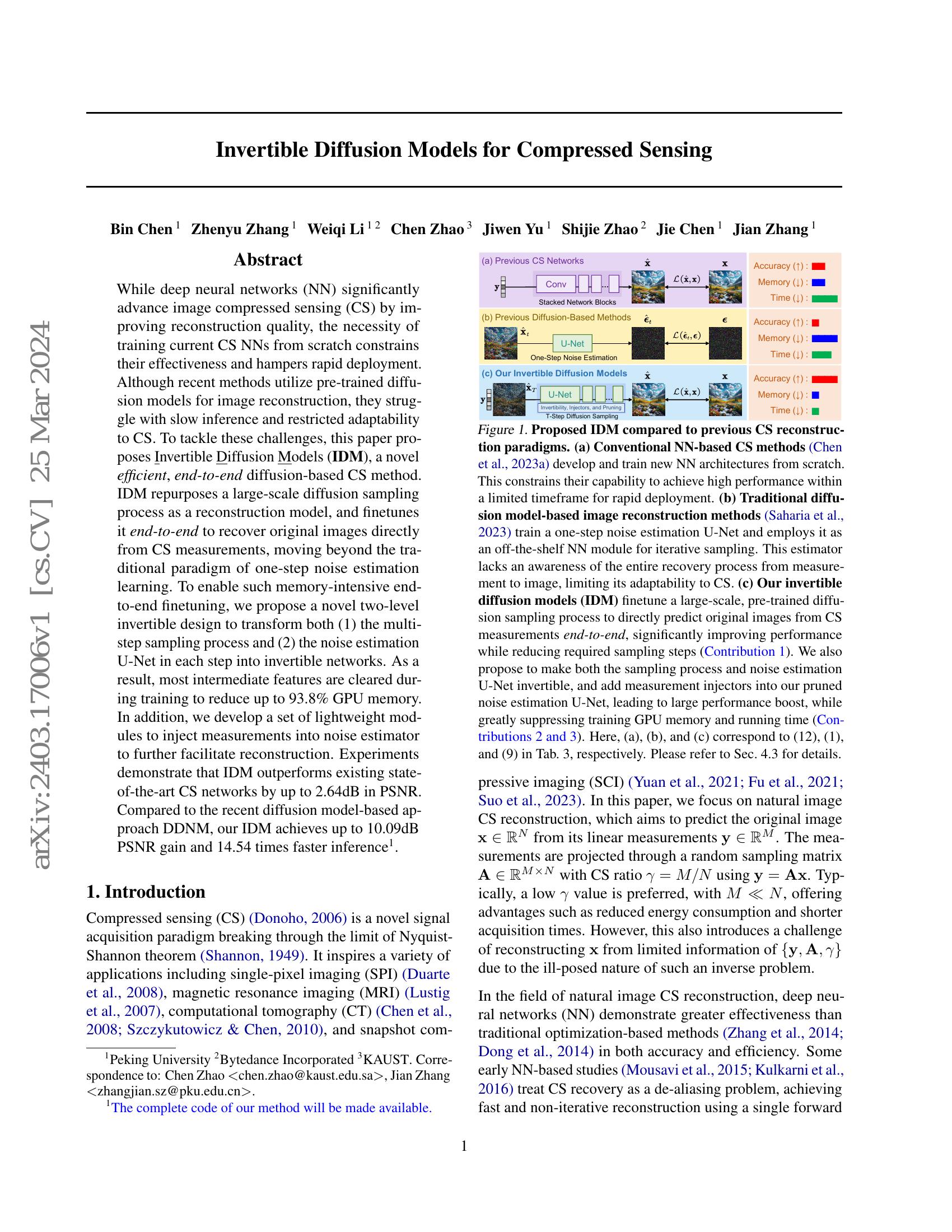 Invertible Diffusion Models for Compressed Sensing - 智源社区论文