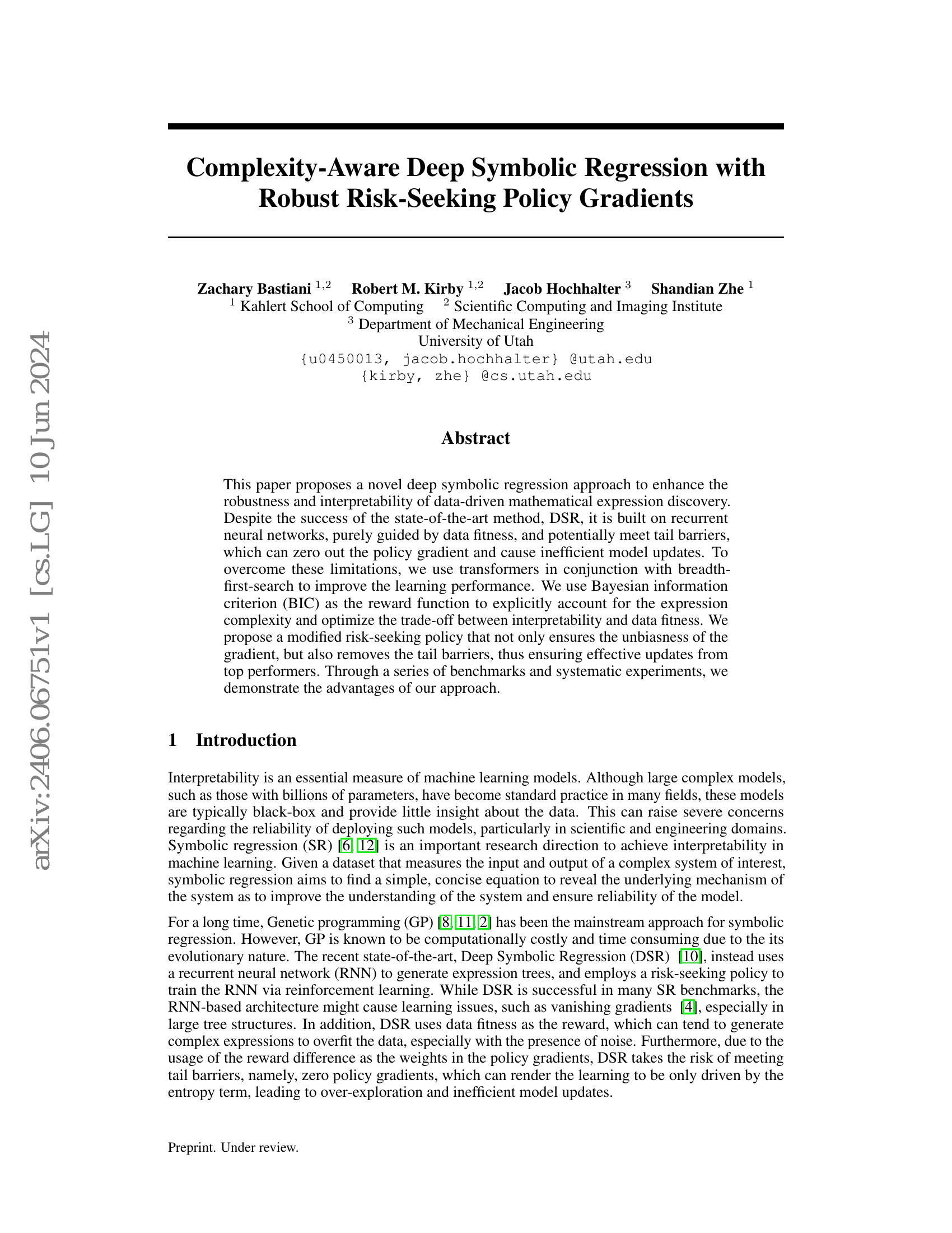 Complexity-Aware Deep Symbolic Regression with Robust Risk-Seeking ...