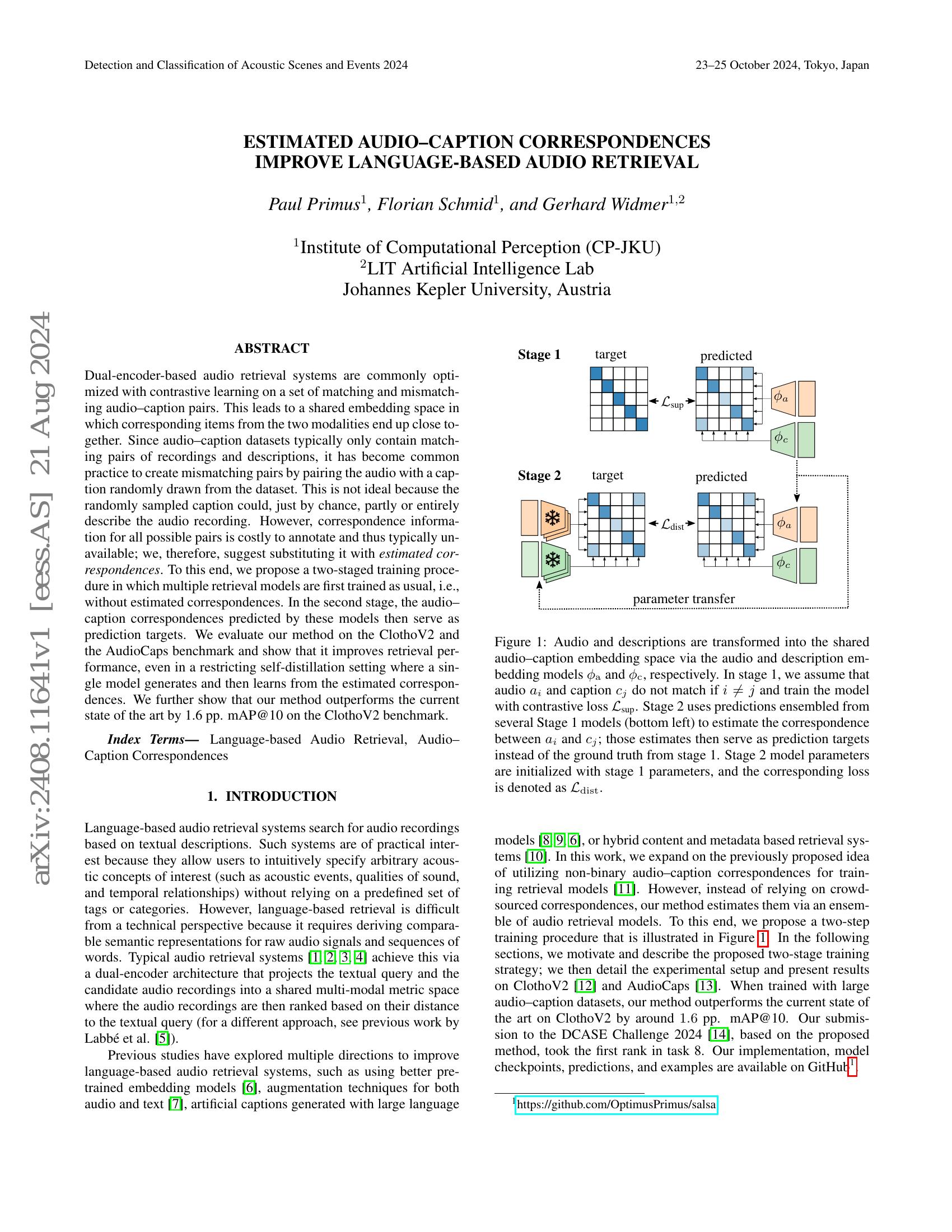 Estimated Audio-Caption Correspondences Improve Language-Based Audio Retrieval - 智源社区论文