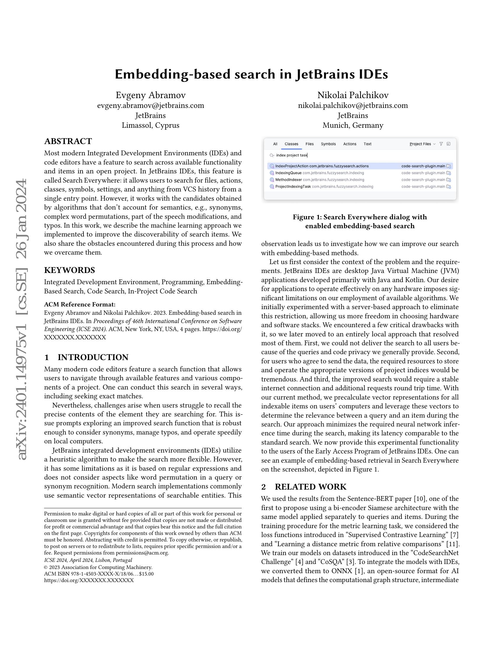 Embedding-based search in JetBrains IDEs - 智源社区论文