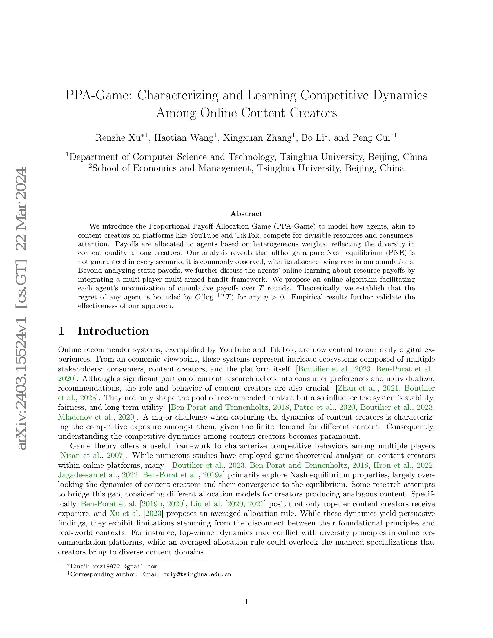 PPA-Game: Characterizing and Learning Competitive Dynamics Among Online ...