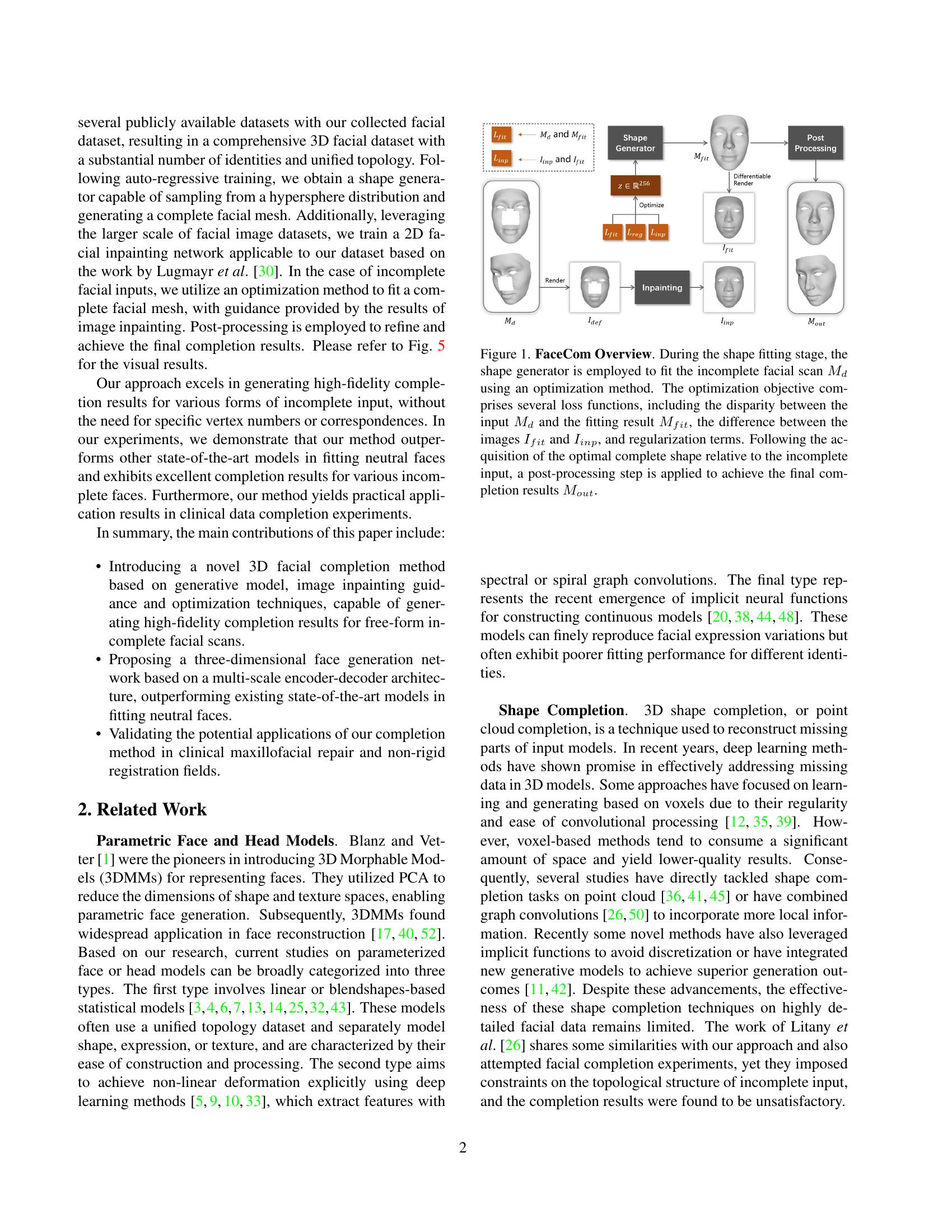 FaceCom: Towards High-fidelity 3D Facial Shape Completion via ...