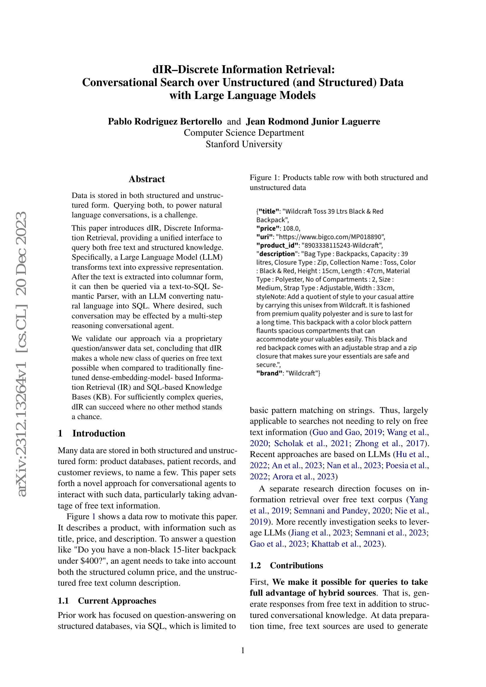 dIR -- Discrete Information Retrieval: Conversational Search over ...