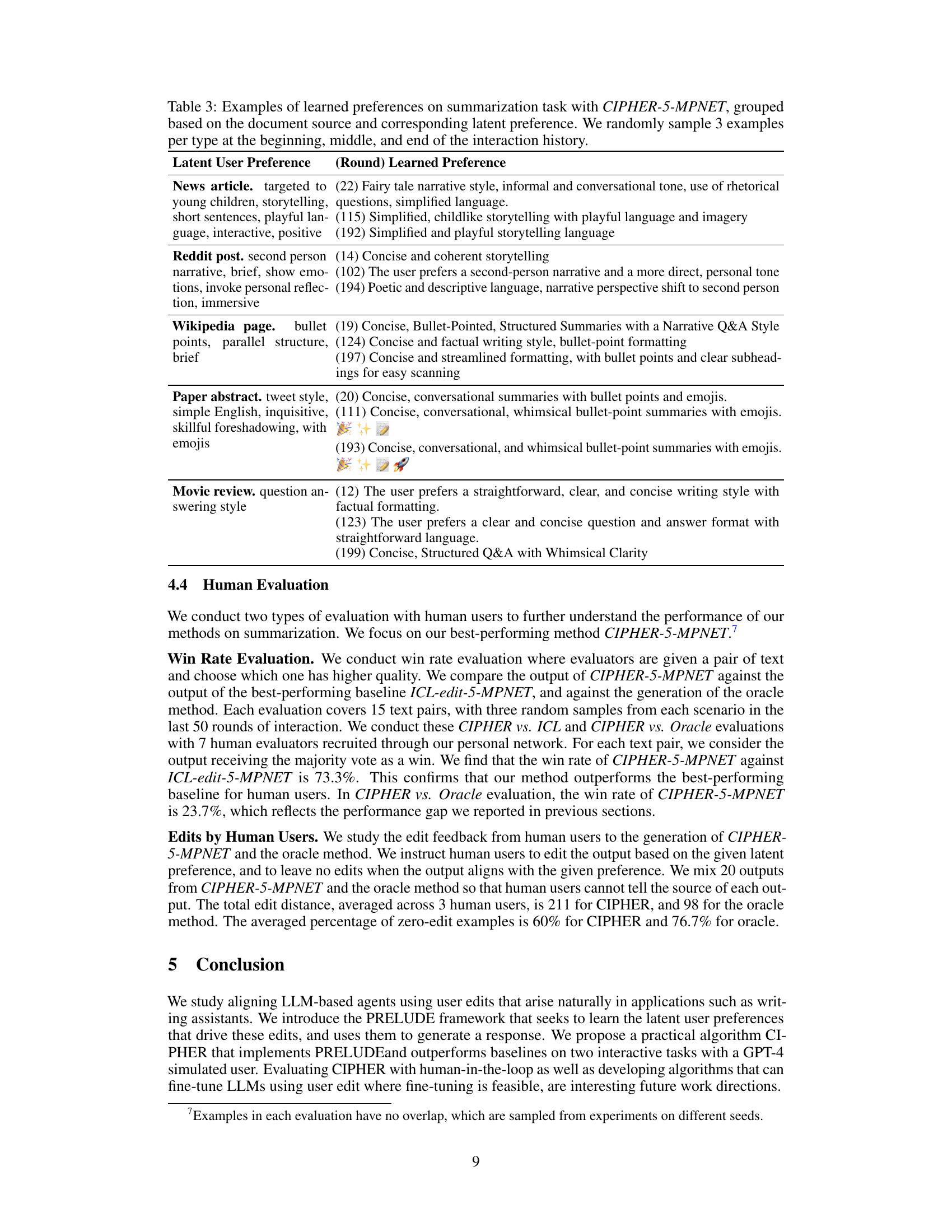 Aligning LLM Agents by Learning Latent Preference from User Edits - 智源社区论文