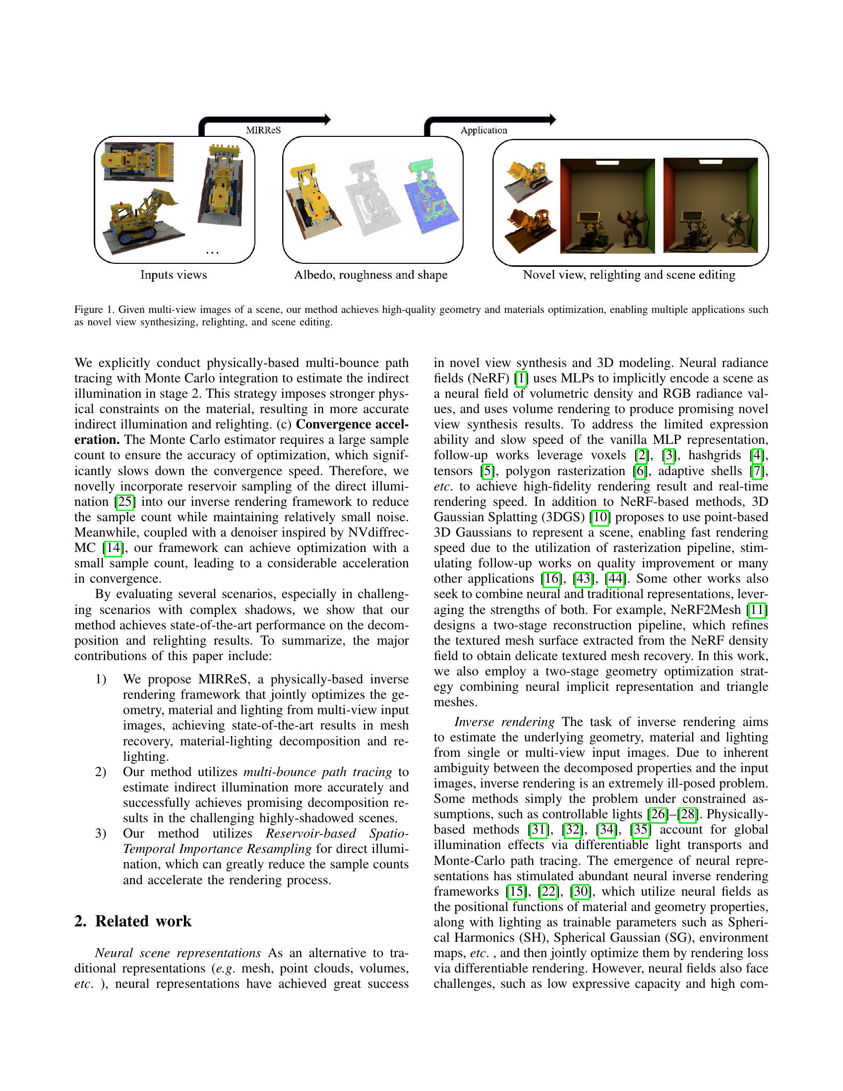 MIRReS: Multi-bounce Inverse Rendering using Reservoir Sampling - 智源社区论文
