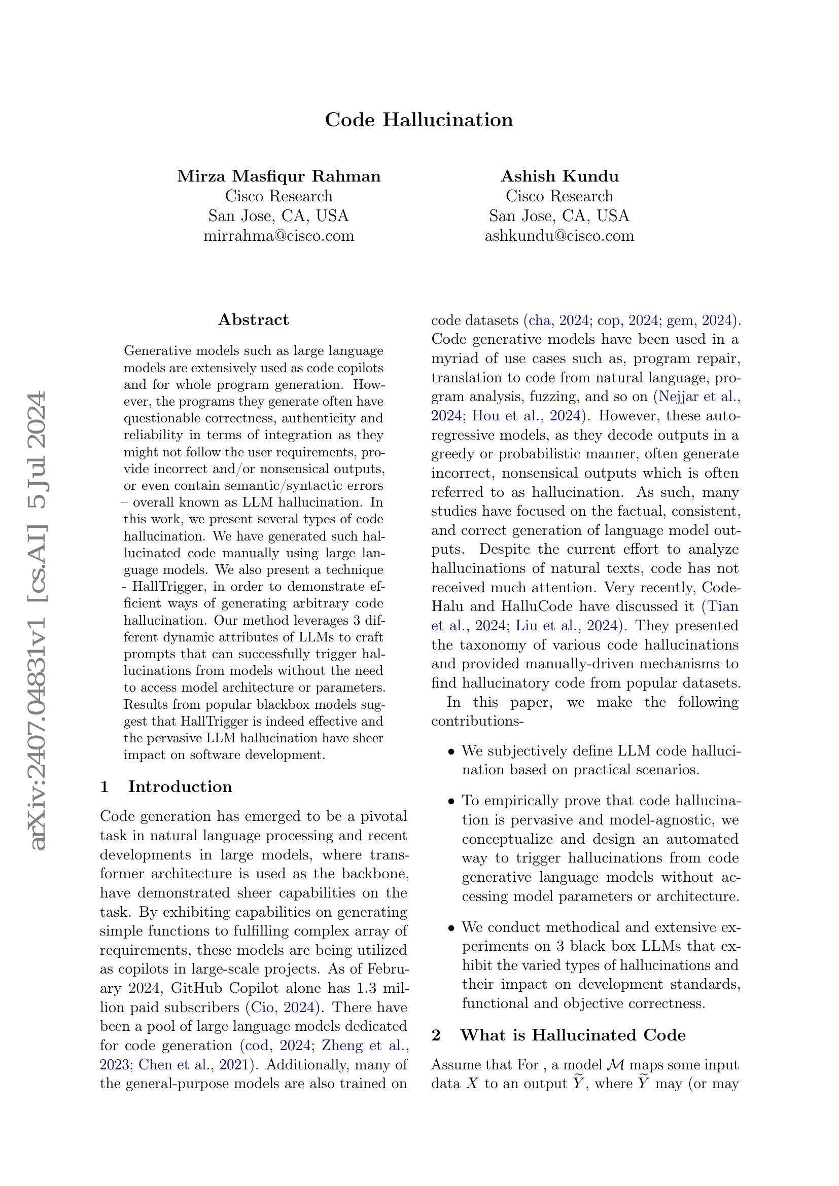 Code Hallucination - 智源社区论文