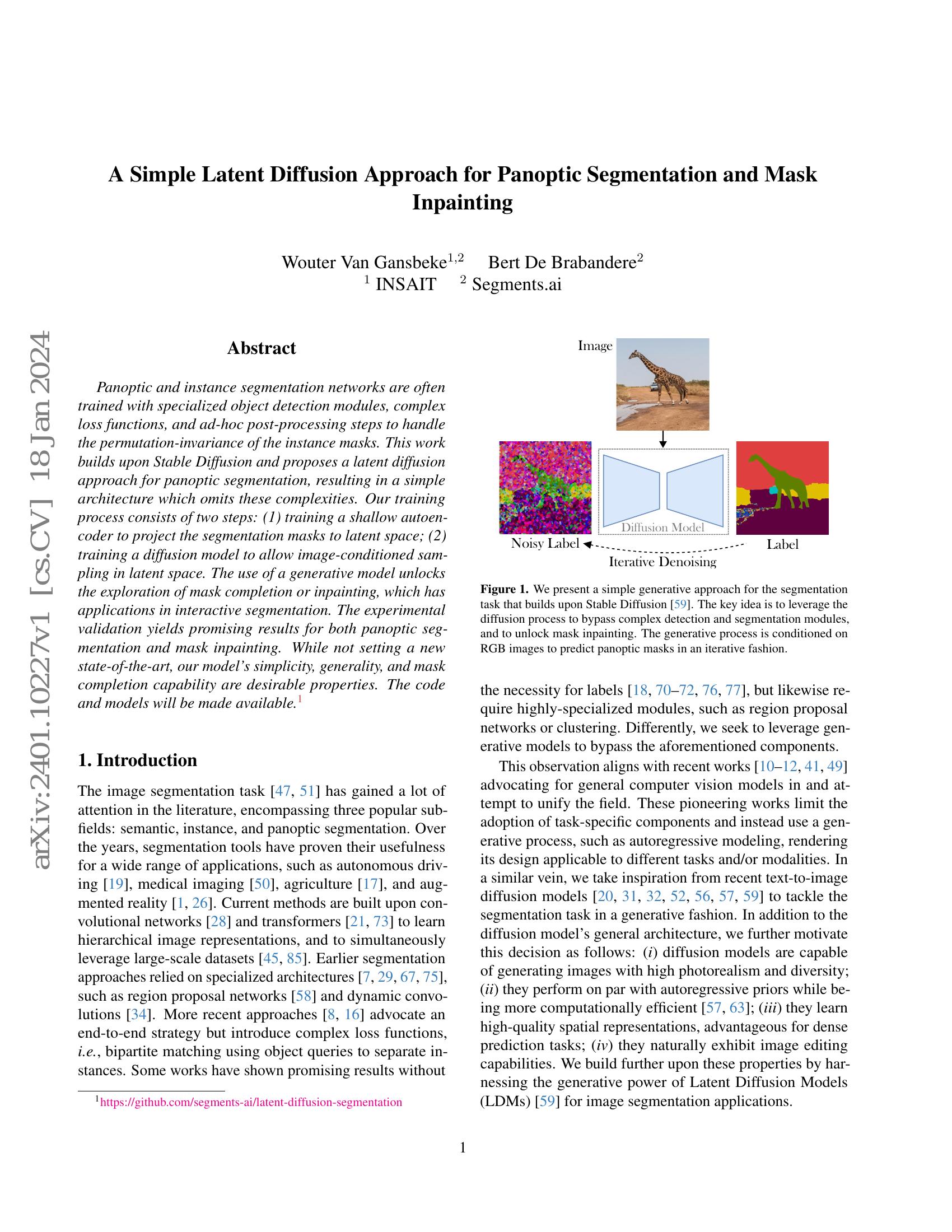 A Simple Latent Diffusion Approach for Panoptic Segmentation and Mask ...