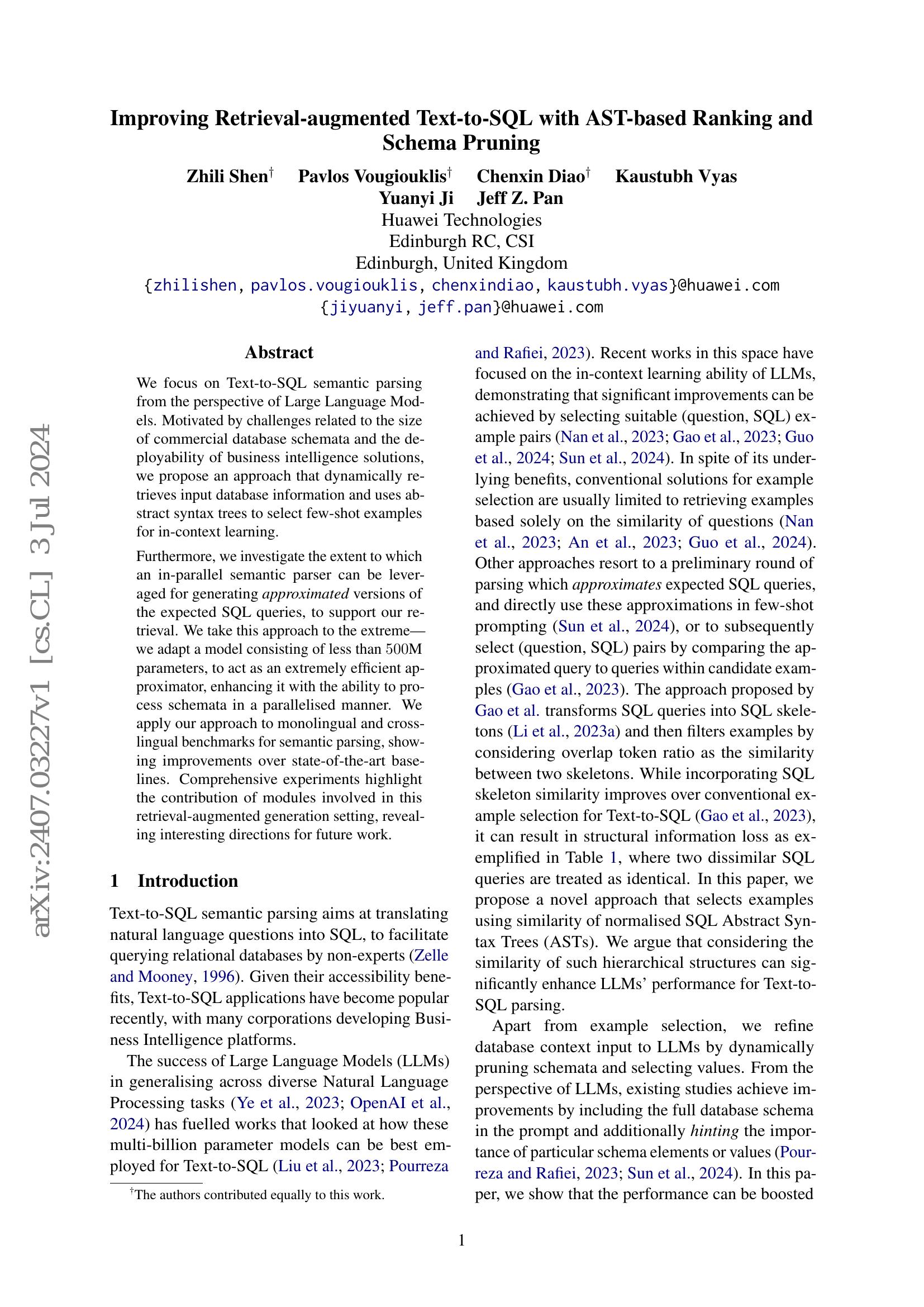 Improving Retrieval-augmented Text-to-SQL with AST-based Ranking and Schema Pruning - 智源社区论文