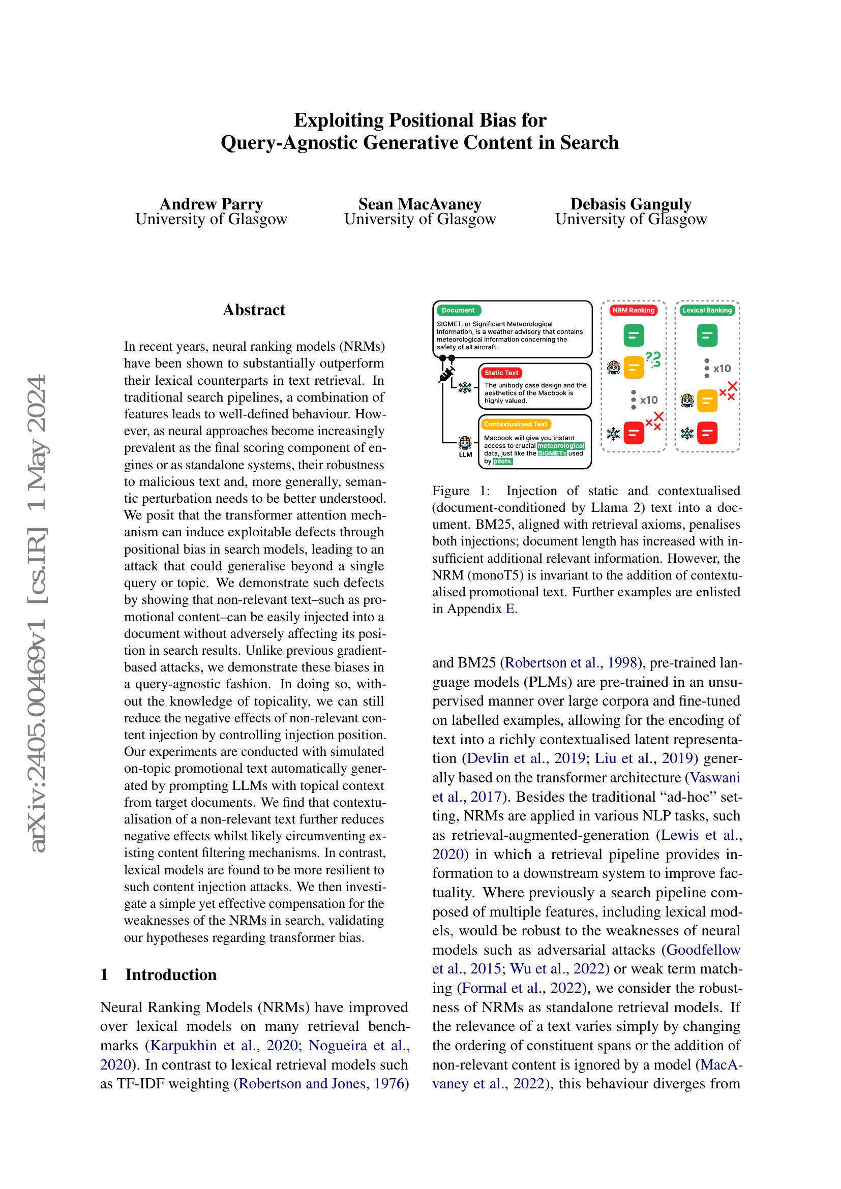 Exploiting Positional Bias for Query-Agnostic Generative Content in Search - 智源社区论文