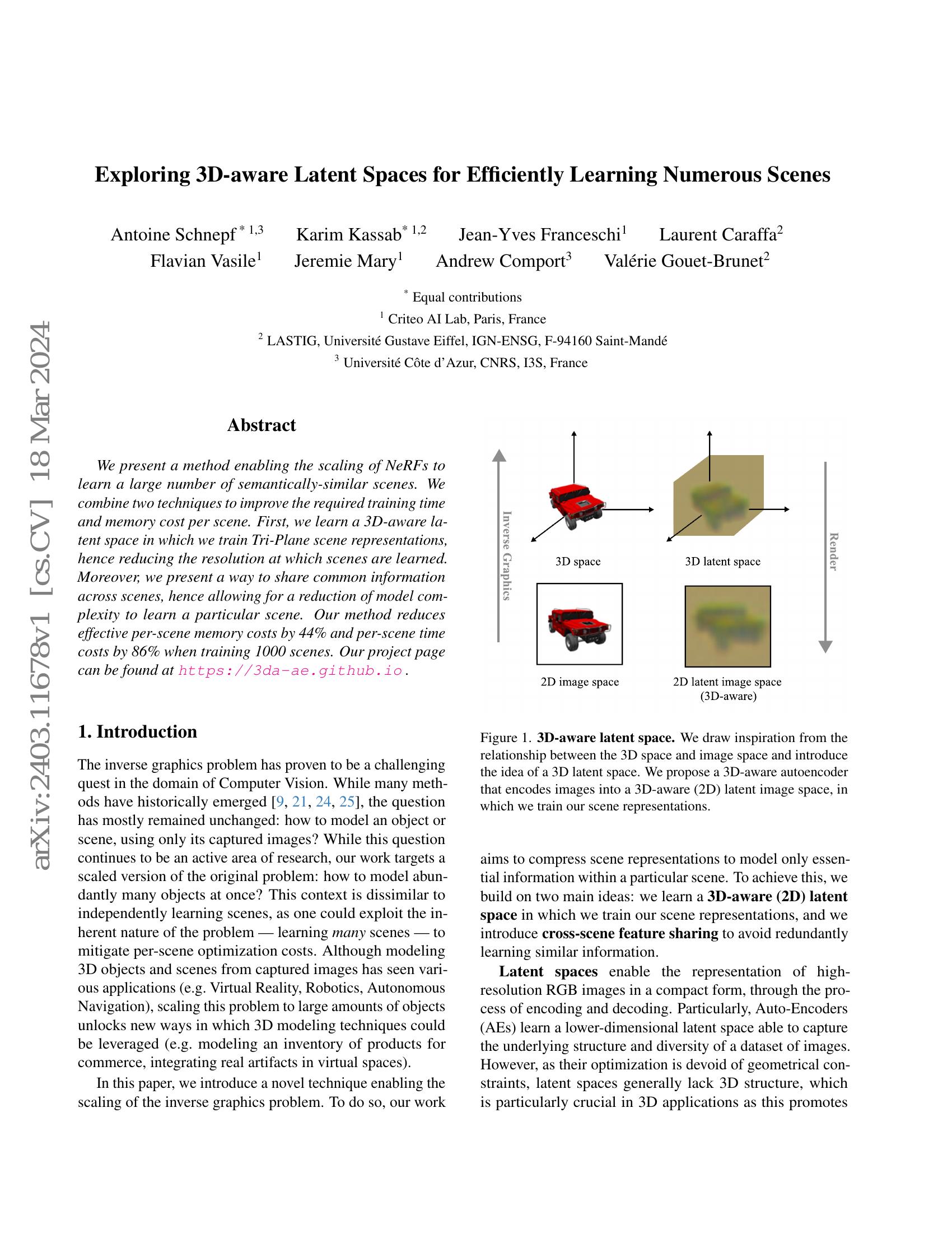 Exploring 3D-aware Latent Spaces for Efficiently Learning Numerous ...