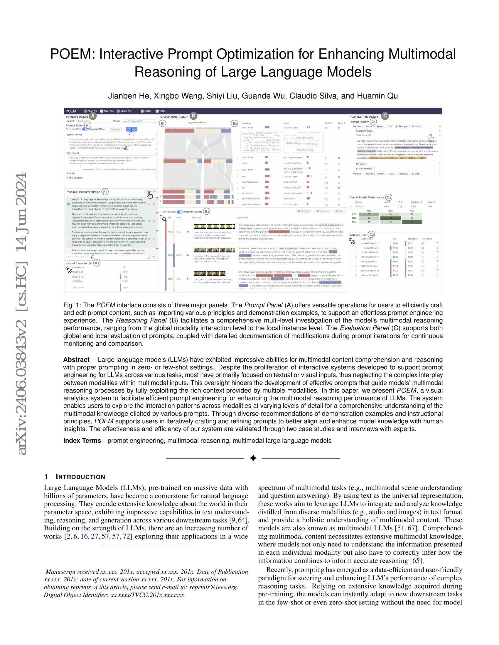 POEM: Interactive Prompt Optimization for Enhancing Multimodal ...
