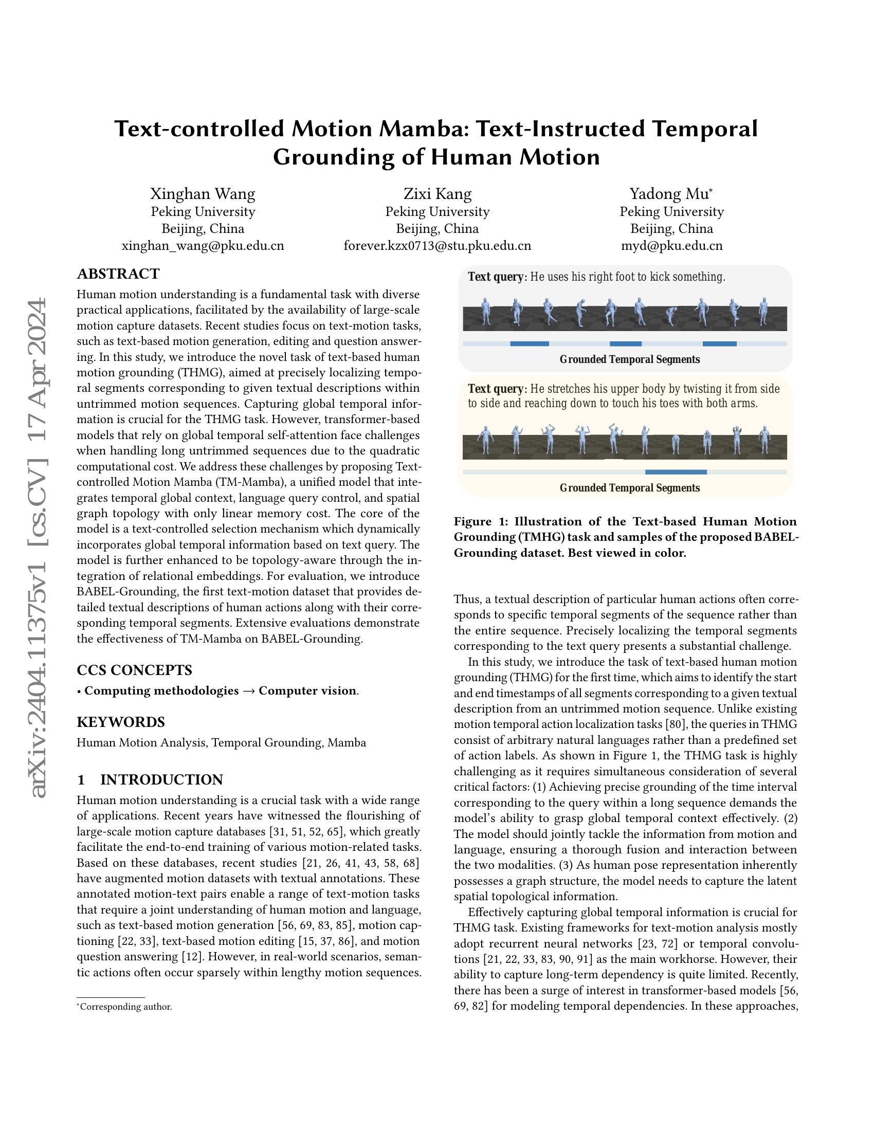 Text-controlled Motion Mamba: Text-Instructed Temporal Grounding of ...