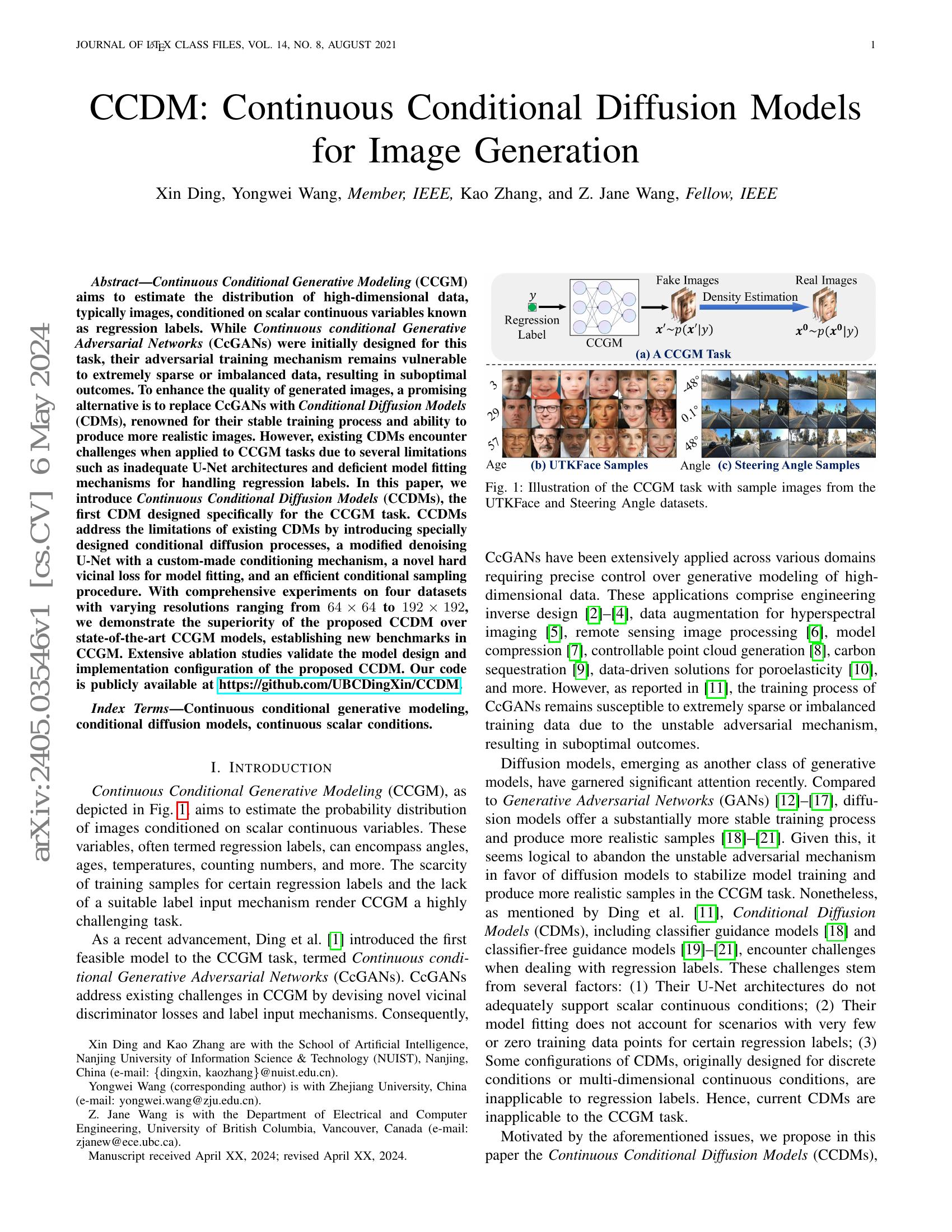 CCDM: Continuous Conditional Diffusion Models for Image Generation - 智源社区论文