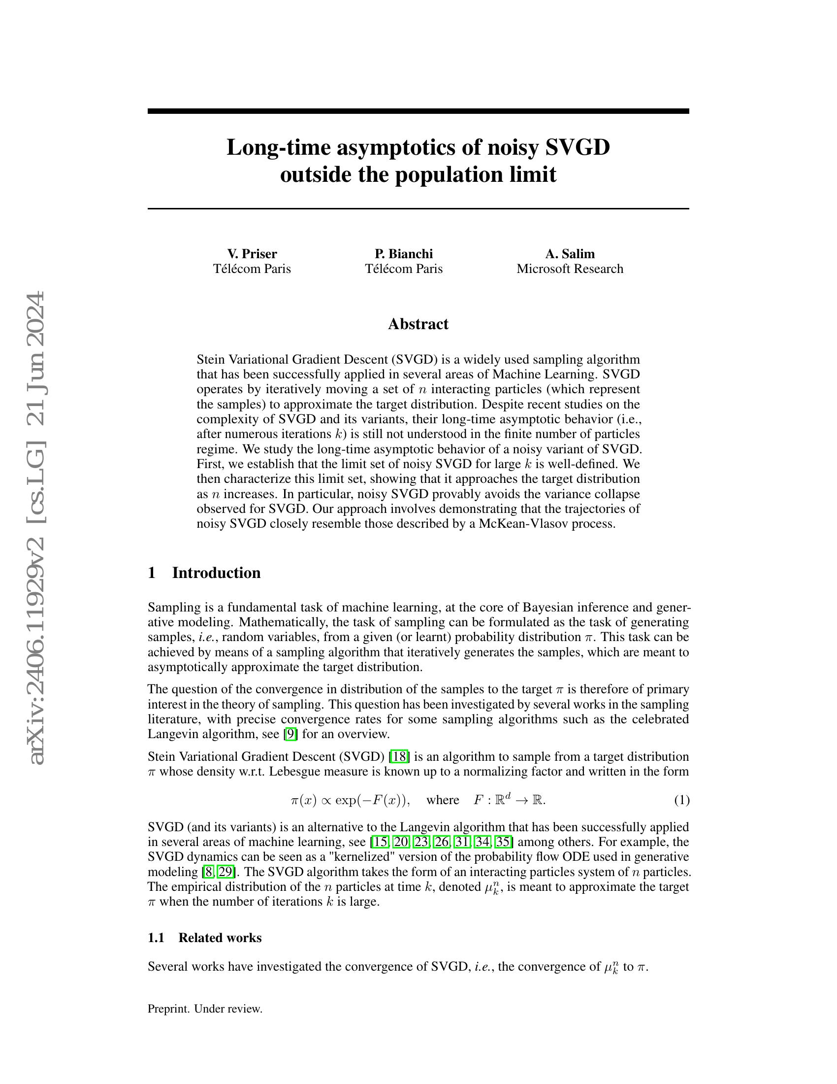 Long-time asymptotics of noisy SVGD outside the population limit - 智源社区论文