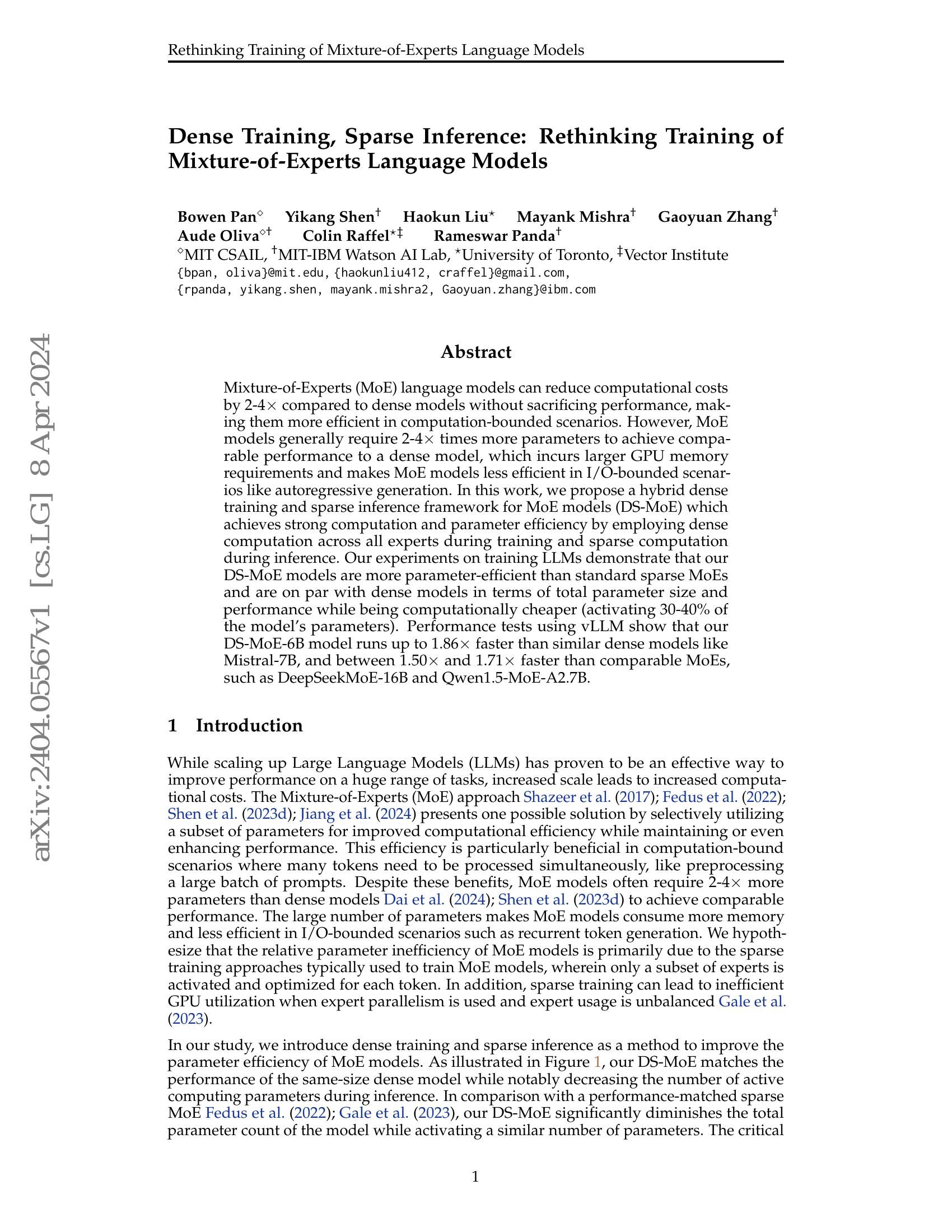Dense Training, Sparse Inference: Rethinking Training of Mixture-of-Experts Language Models - 智源社区论文