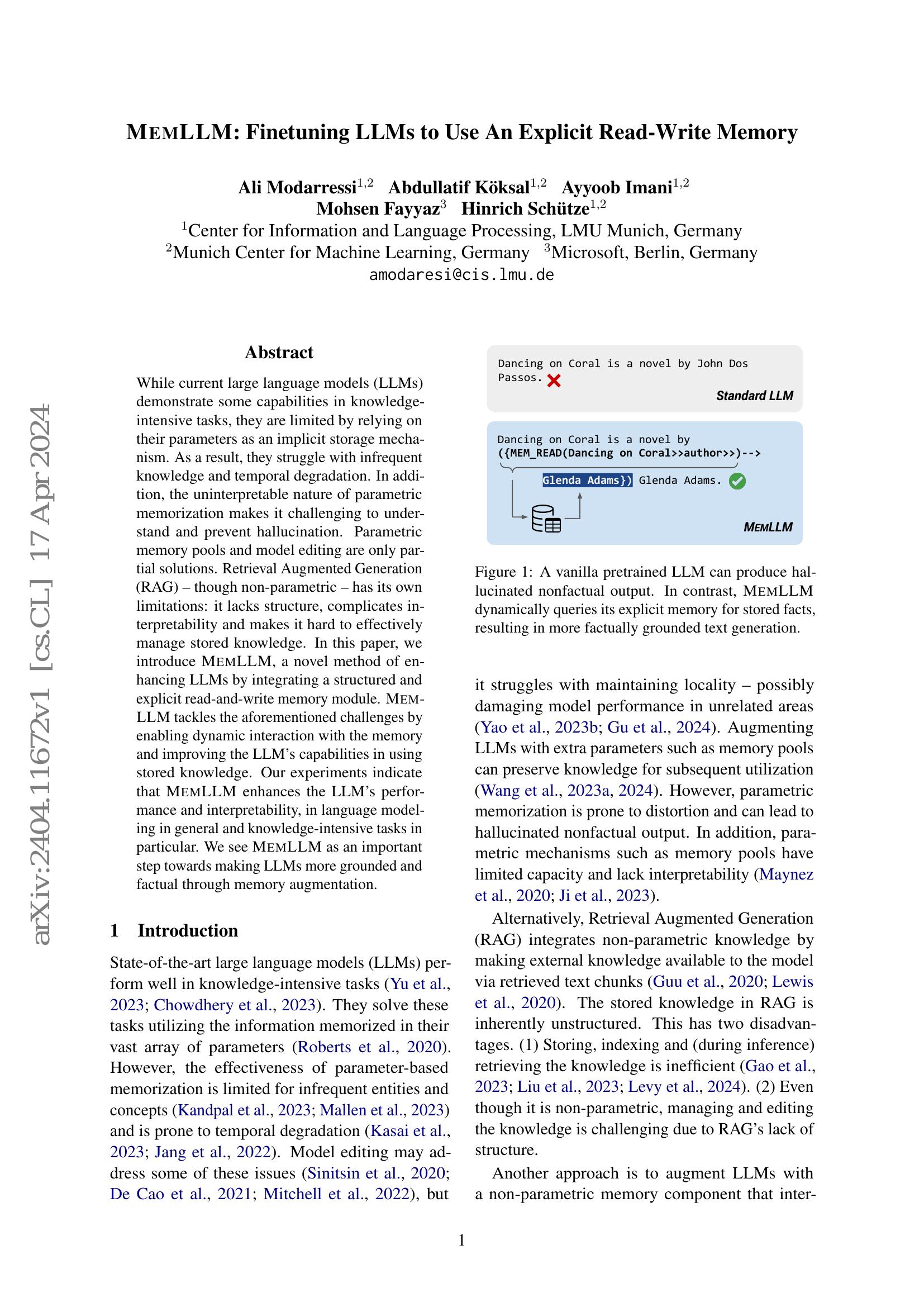 MemLLM: Finetuning LLMs to Use An Explicit Read-Write Memory - 智源社区论文