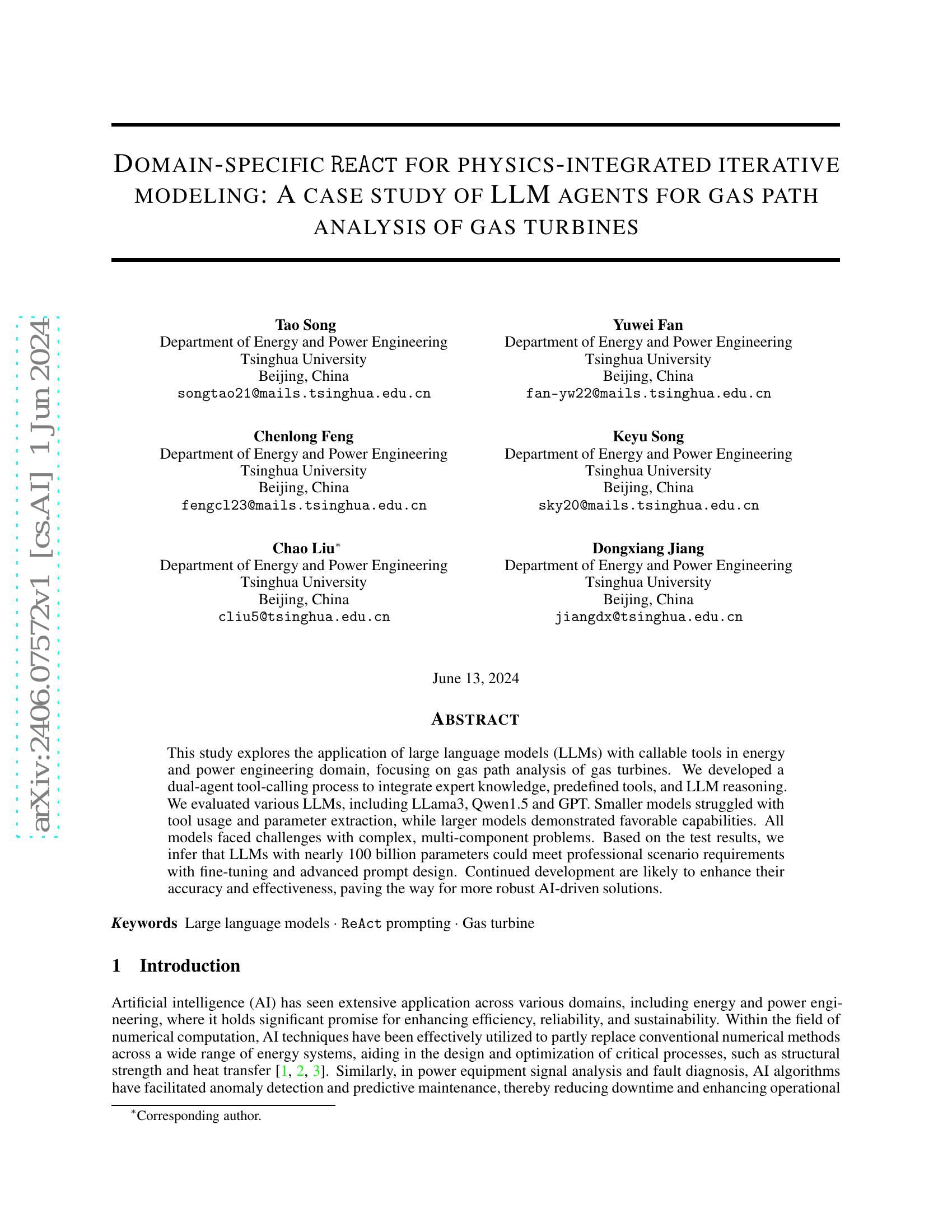 Domain-specific ReAct for physics-integrated iterative modeling: A case ...